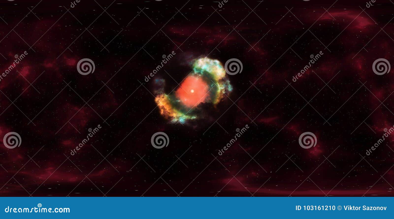 Deep Space Stars and Nebula 360 Degree Panorama Stock Illustration ...