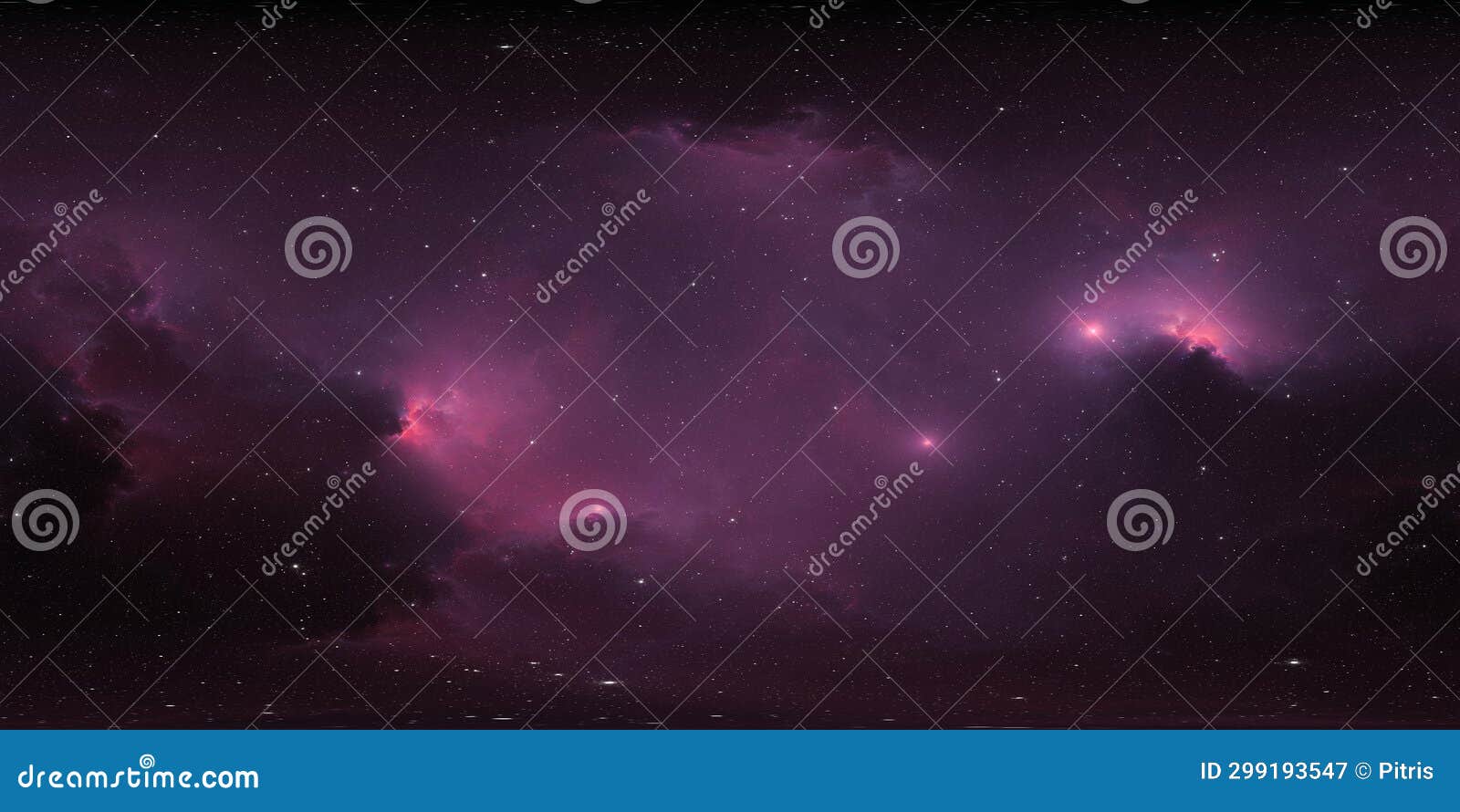 360 Degree Stellar System and Nebula. Panorama, Environment 360 HDRI ...