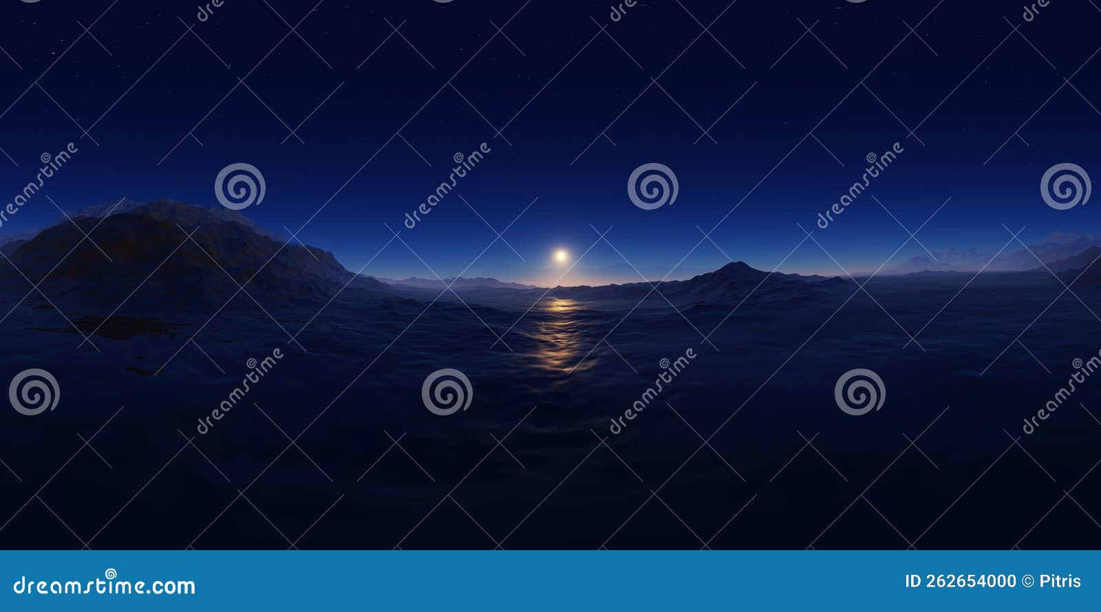 360 Degree Surface of Cold Extrasolar Planet. Equirectangular ...