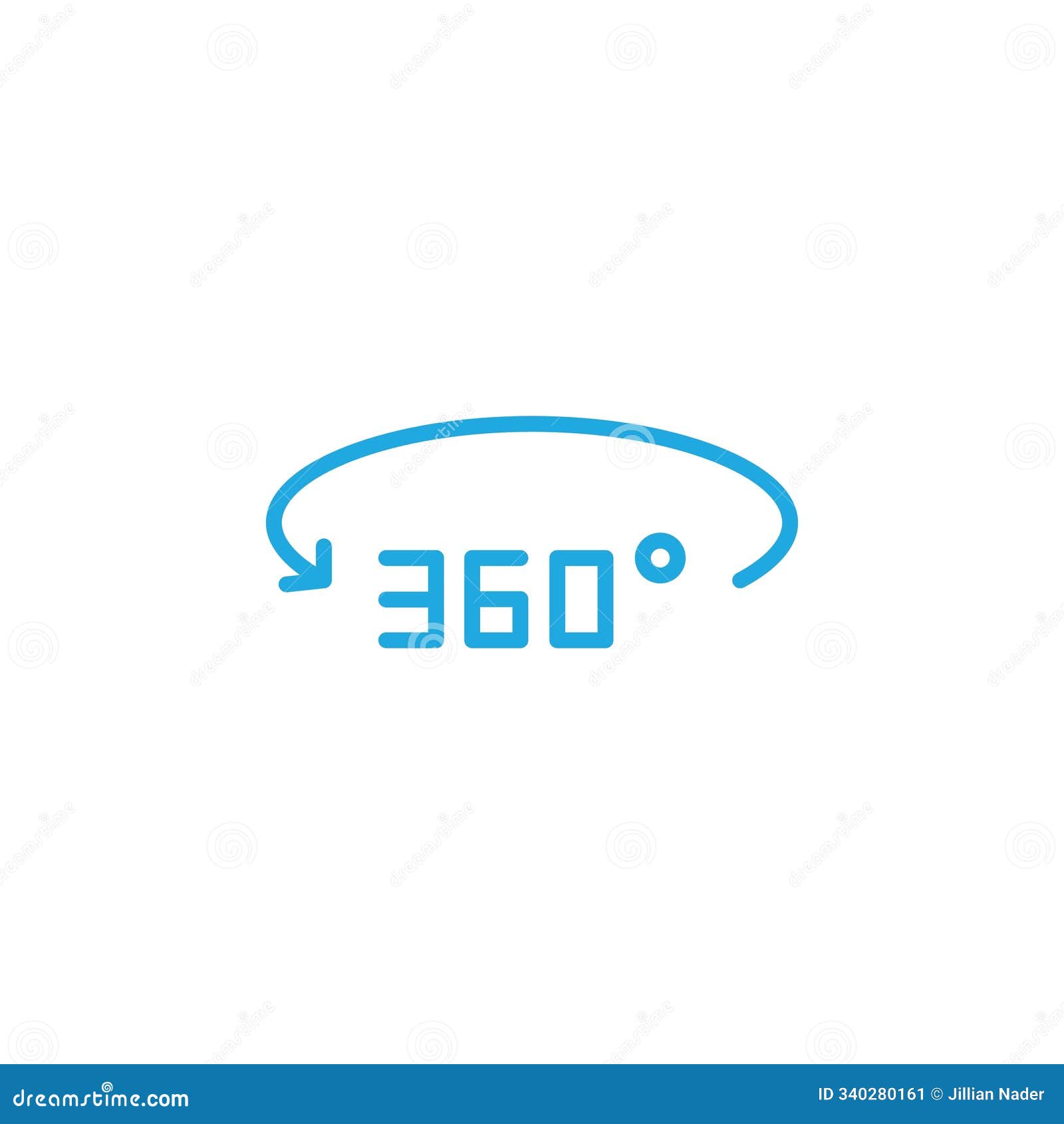 360 Degree View Icon Simple Vector Symbol Stock Vector - Illustration ...