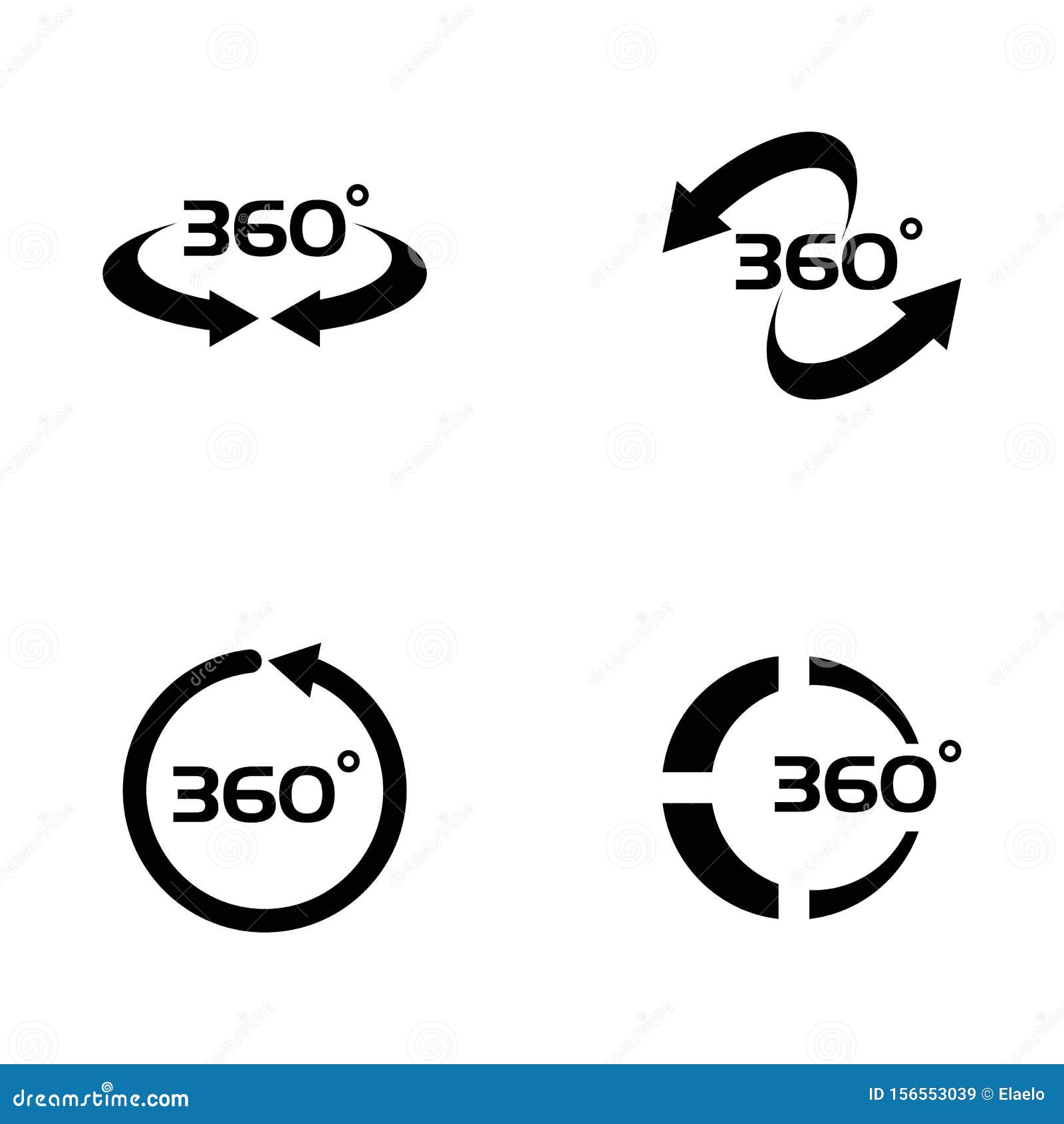 360 Degree View Related Vector Icons Stock Vector - Illustration of ...