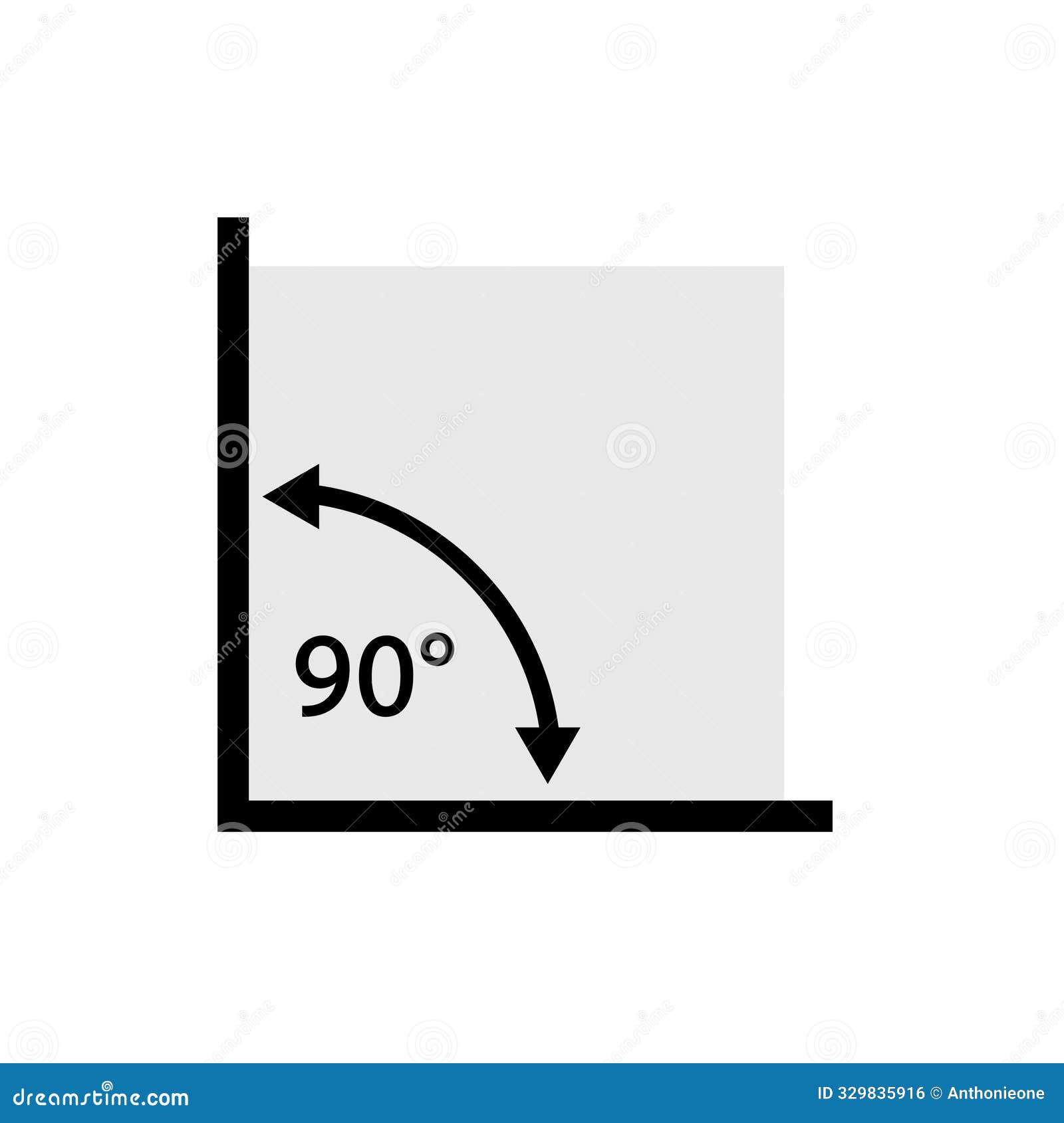 90 Degrees Angle Icon Isolated Vector Illustration Stock Illustration ...