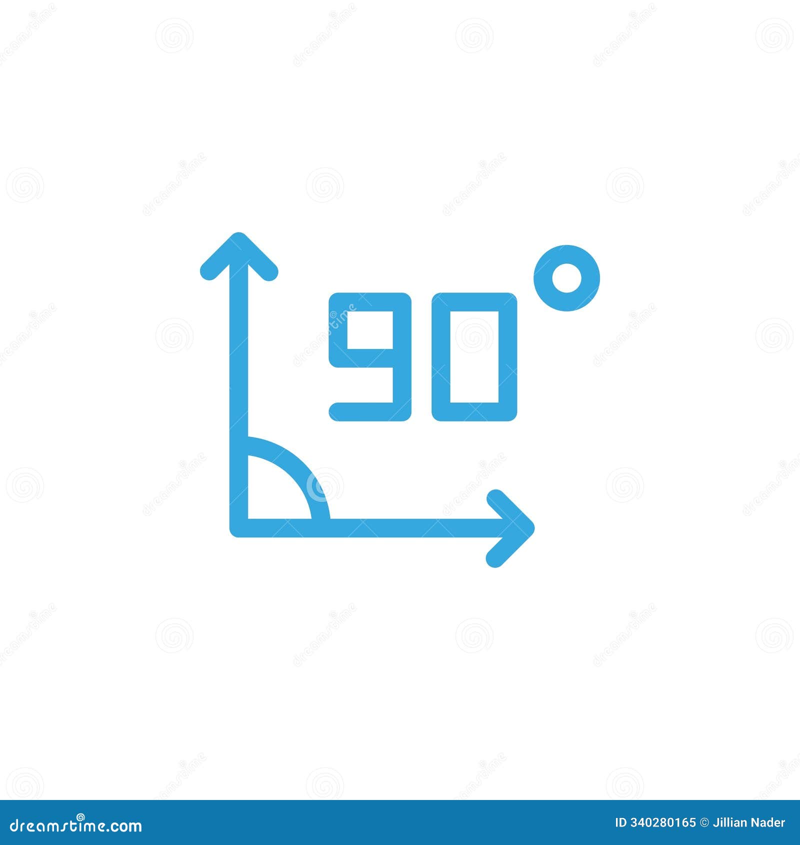 90 Degrees Angle Icon Simple Vector Symbol Stock Vector - Illustration ...