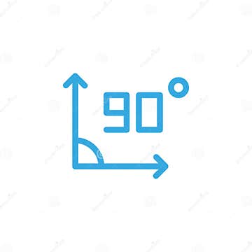 90 Degrees Angle Icon Simple Vector Symbol Stock Vector - Illustration ...