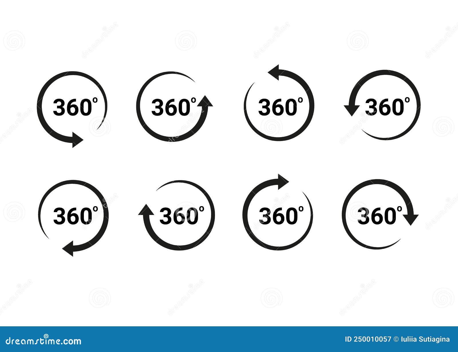 Rotate Circular, Radial Arrows For Cycle, Iteration Concepts. Concentric Pointers For Process ...
