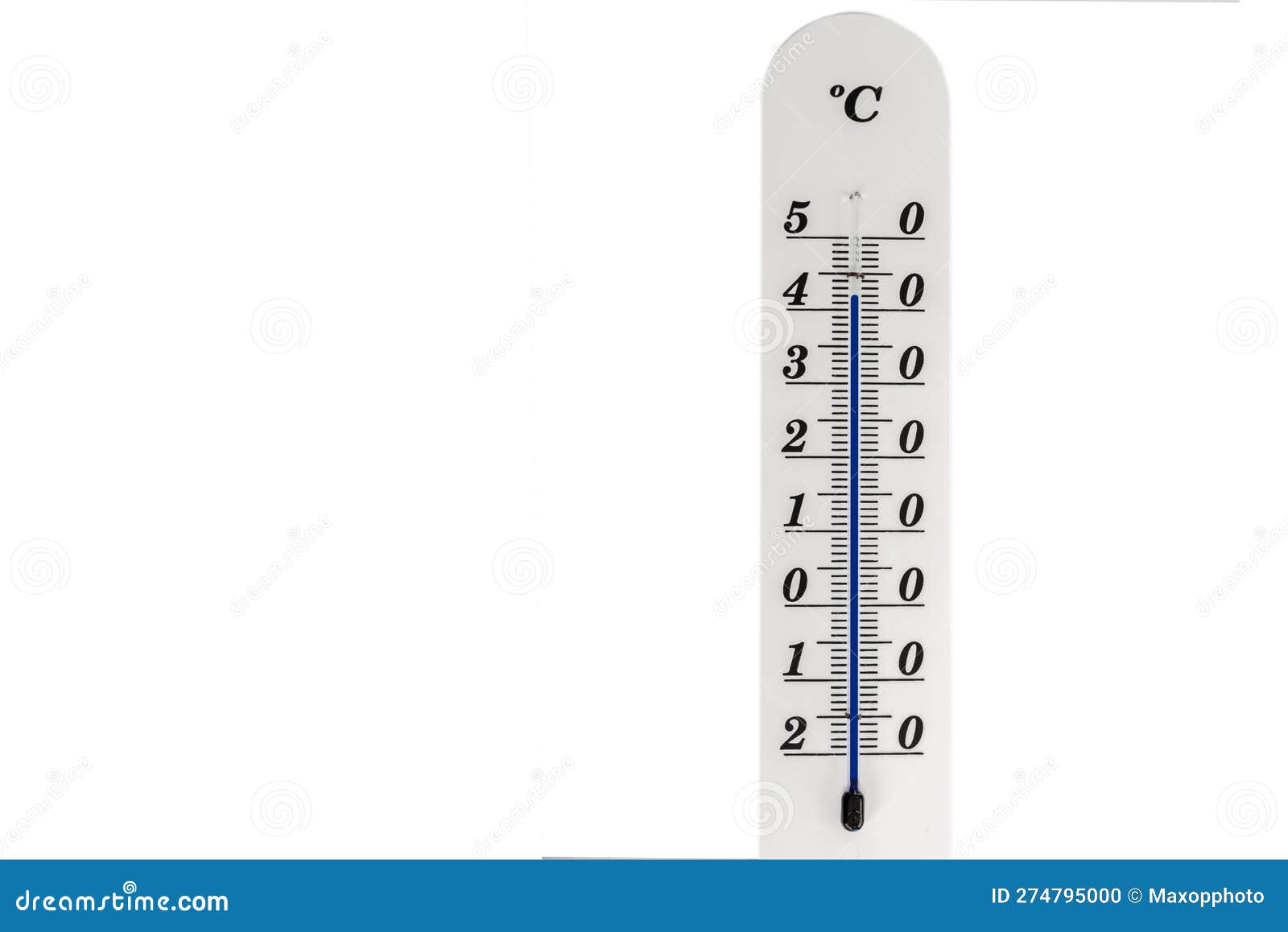 42 Degrees Celsius on a Thermometer. Global Warming Concept Stock Photo ...
