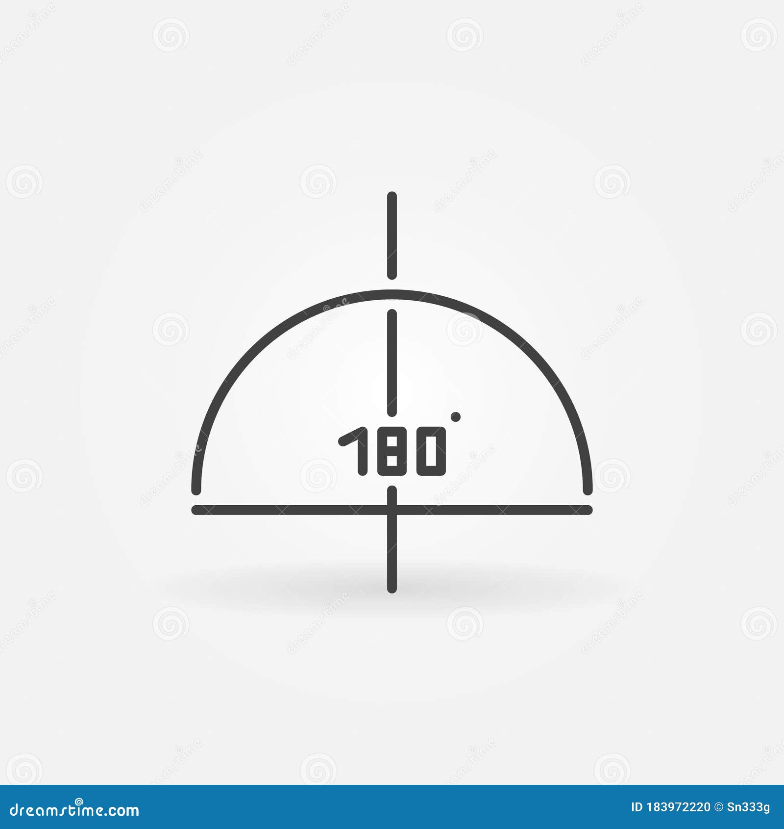 180 Degrees Graph Linear Vector Concept Icon or Logo Element Stock ...