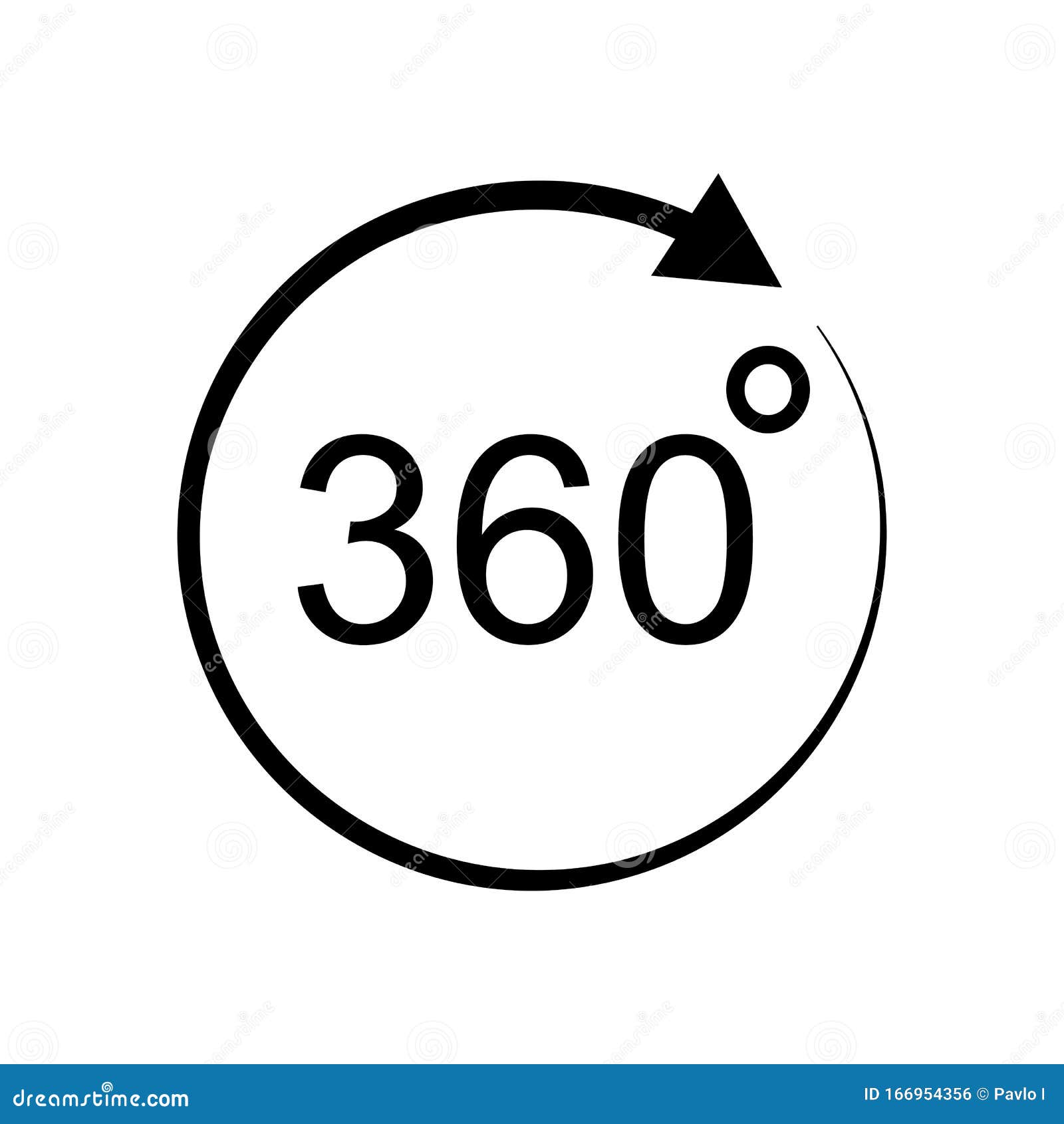 360 Degrees Icon. 360 Degrees Modern Company Logo With Colorful Circle ...