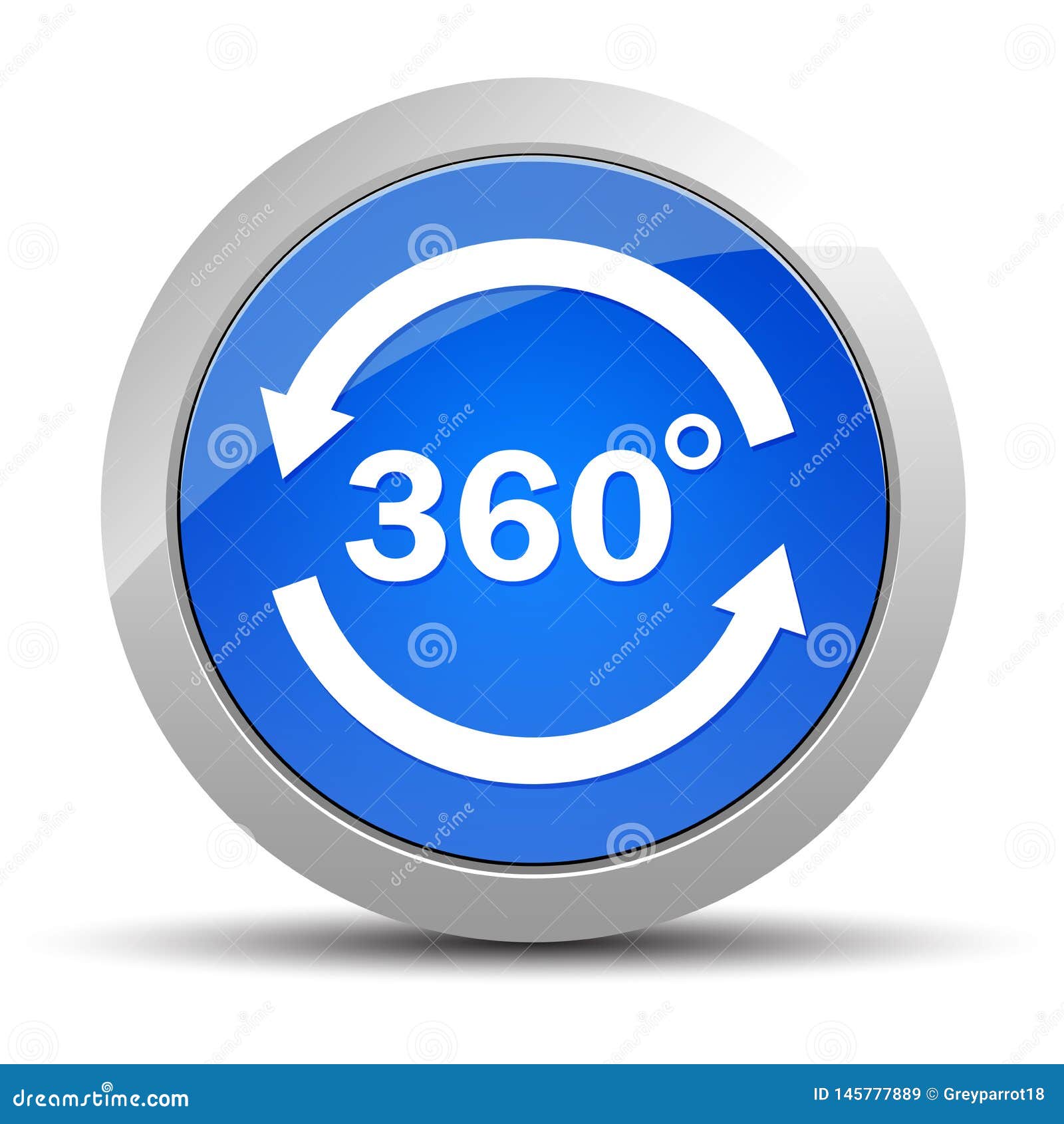 360 Degrees Rotate Arrow Icon Blue Round Button Illustration Stock ... 360 Degrees Rotate Arrow Icon Blue Round Button Illustration Stock ...