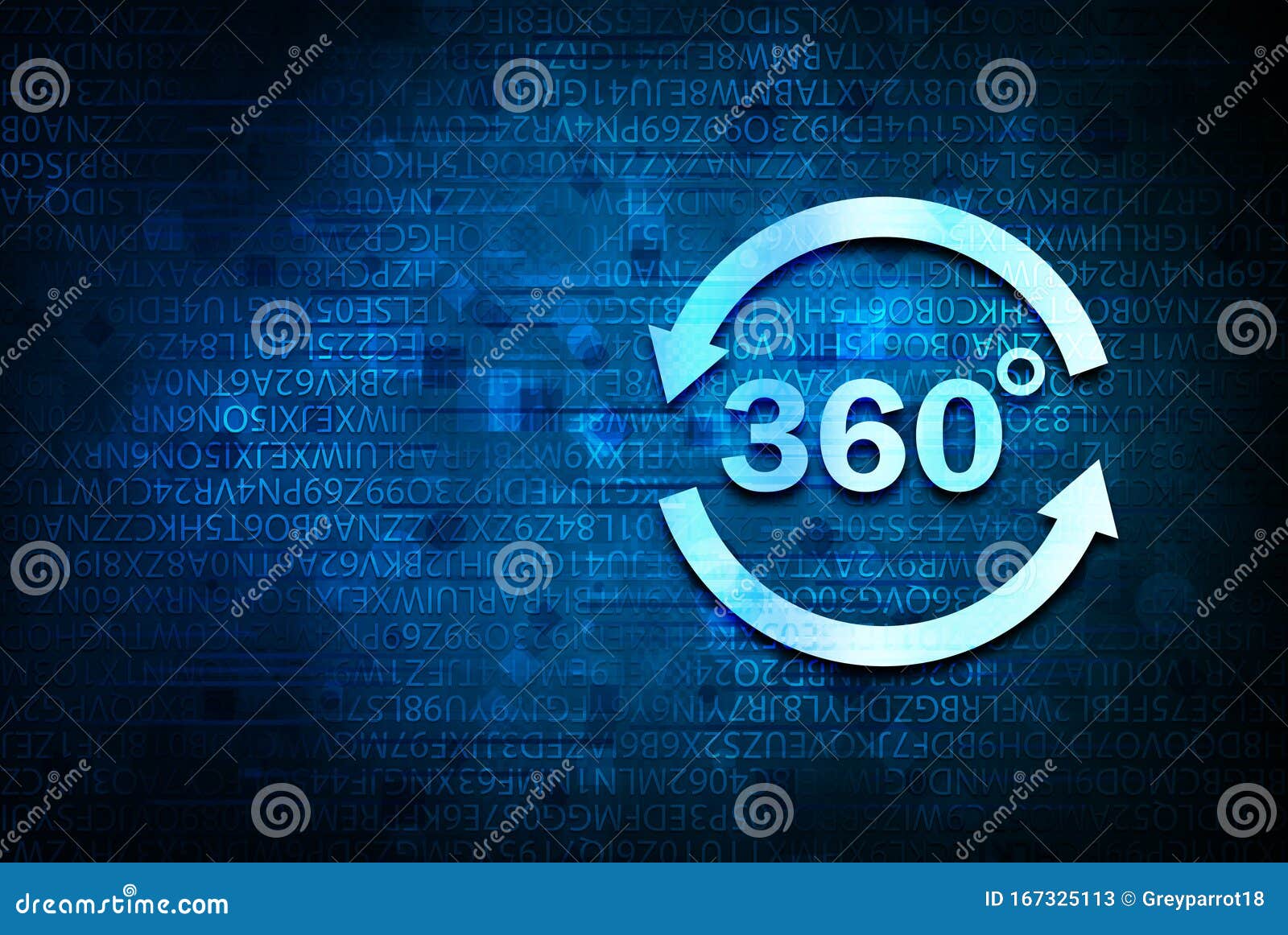 360 Degrees Rotate Arrow Icon Abstract Blue Background Illustration ... 360 Degrees Rotate Arrow Icon Abstract Blue Background Illustration ...