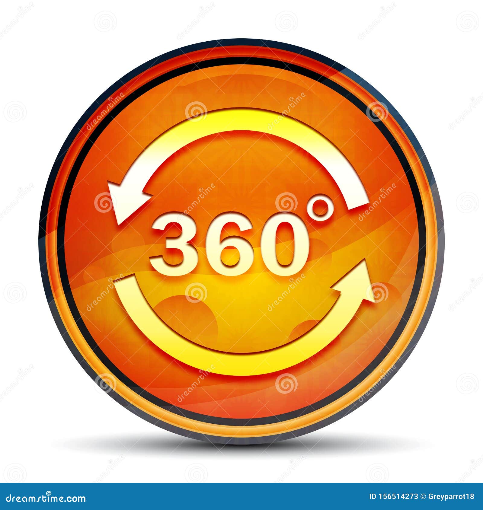 360 Degrees Rotate Arrow Icon Shiny Bright Orange Round Button ... 360 Degrees Rotate Arrow Icon Shiny Bright Orange Round Button ...