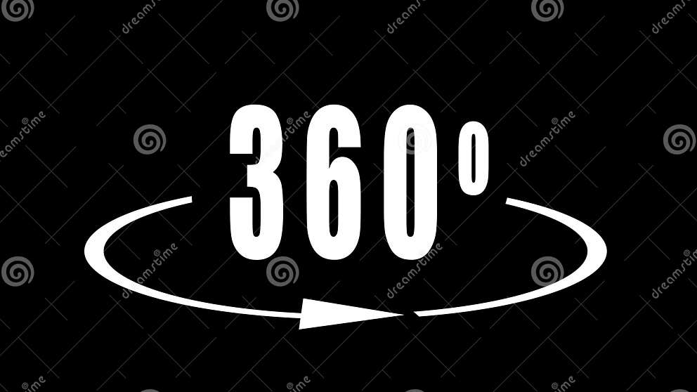360 Degrees Sign. Angle 360 Degree. Panorama. 3D Render. Stock ...