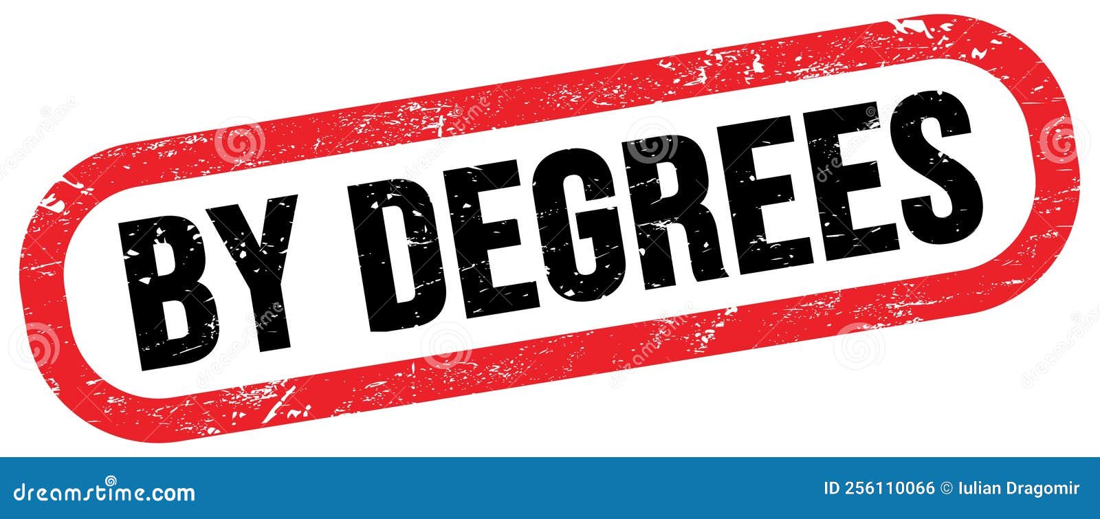 By DEGREES, Text Written on Red-black Stamp Sign Stock Illustration ...