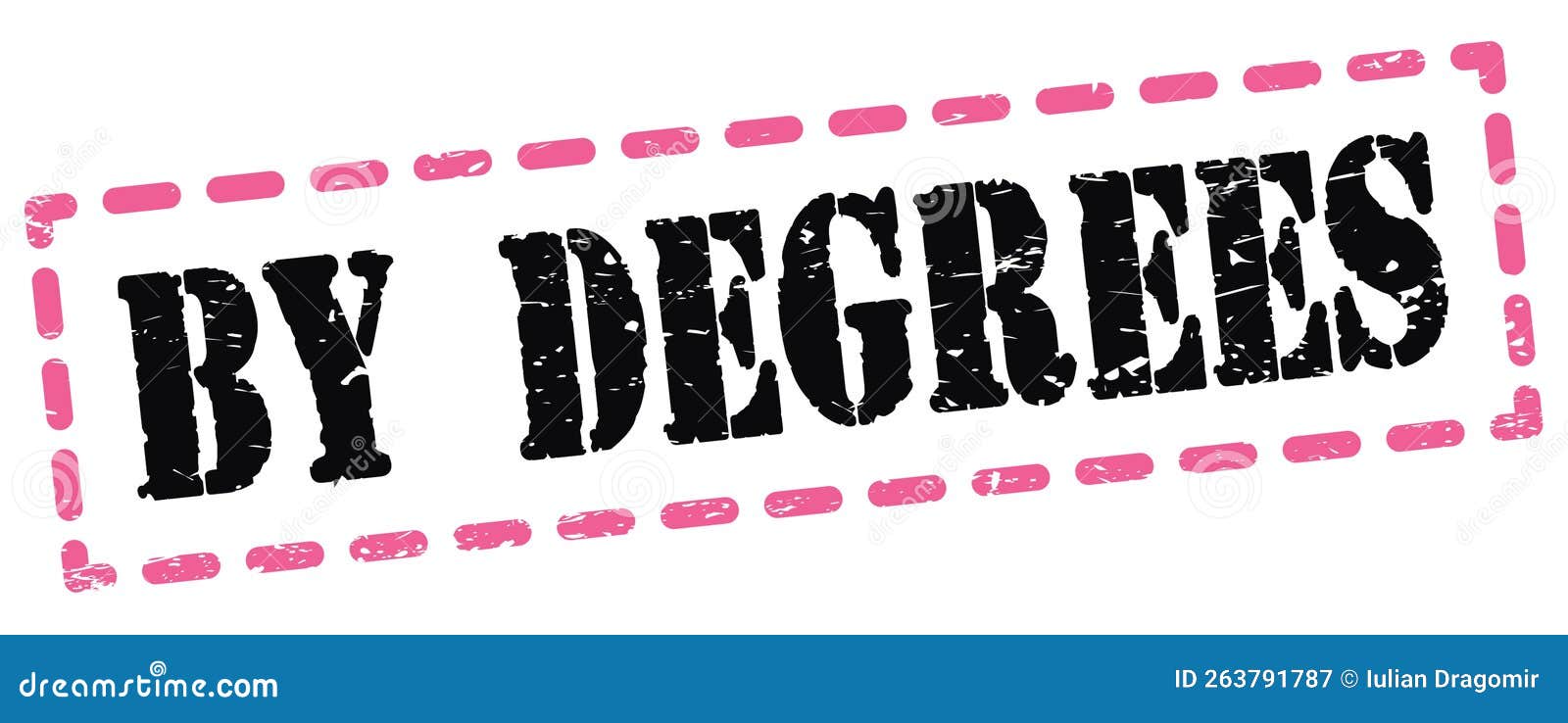 By DEGREES Text Written on Pink-black Stamp Sign Stock Illustration ...