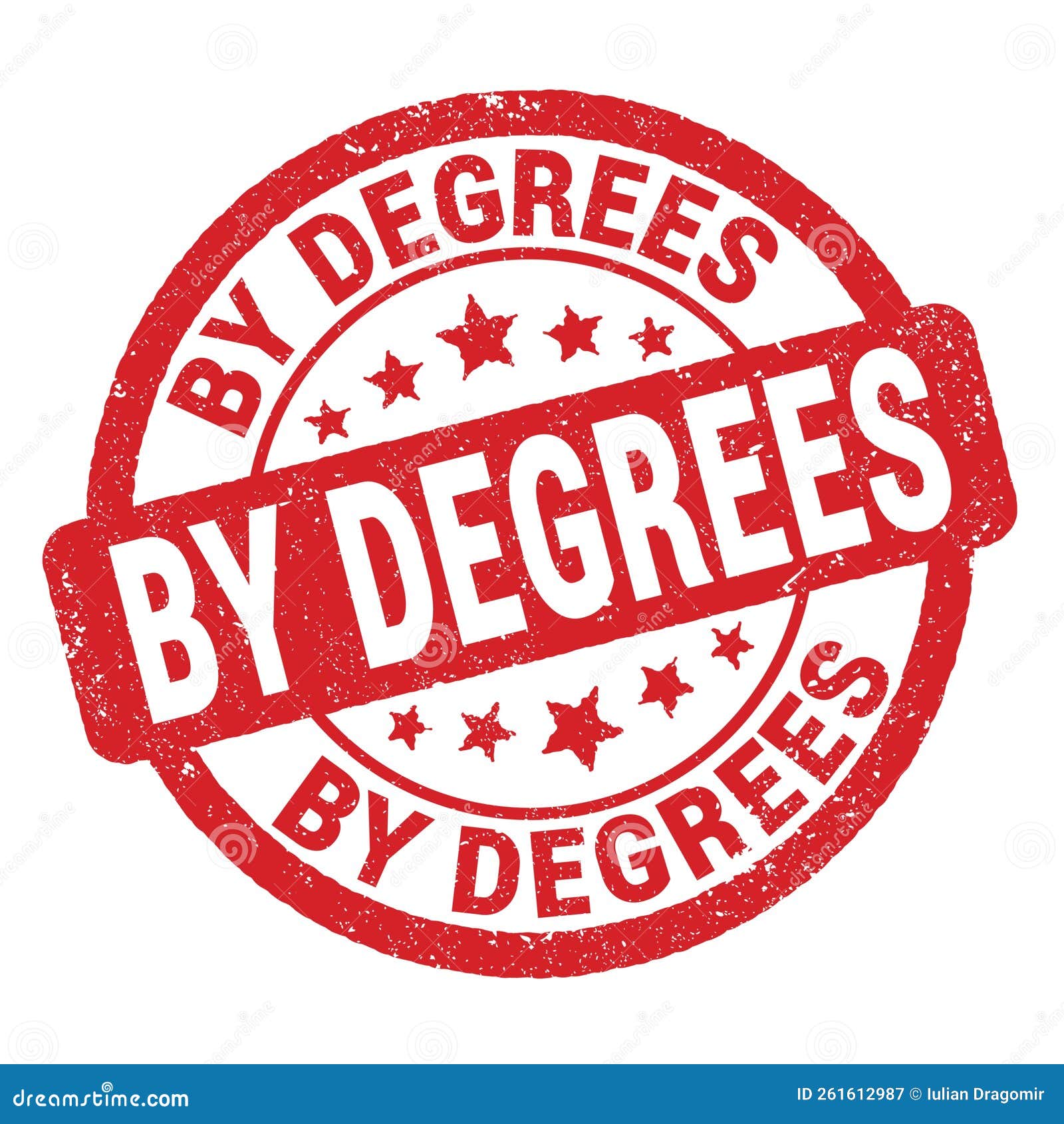 By DEGREES Text Written on Red Round Stamp Sign Stock Illustration ...
