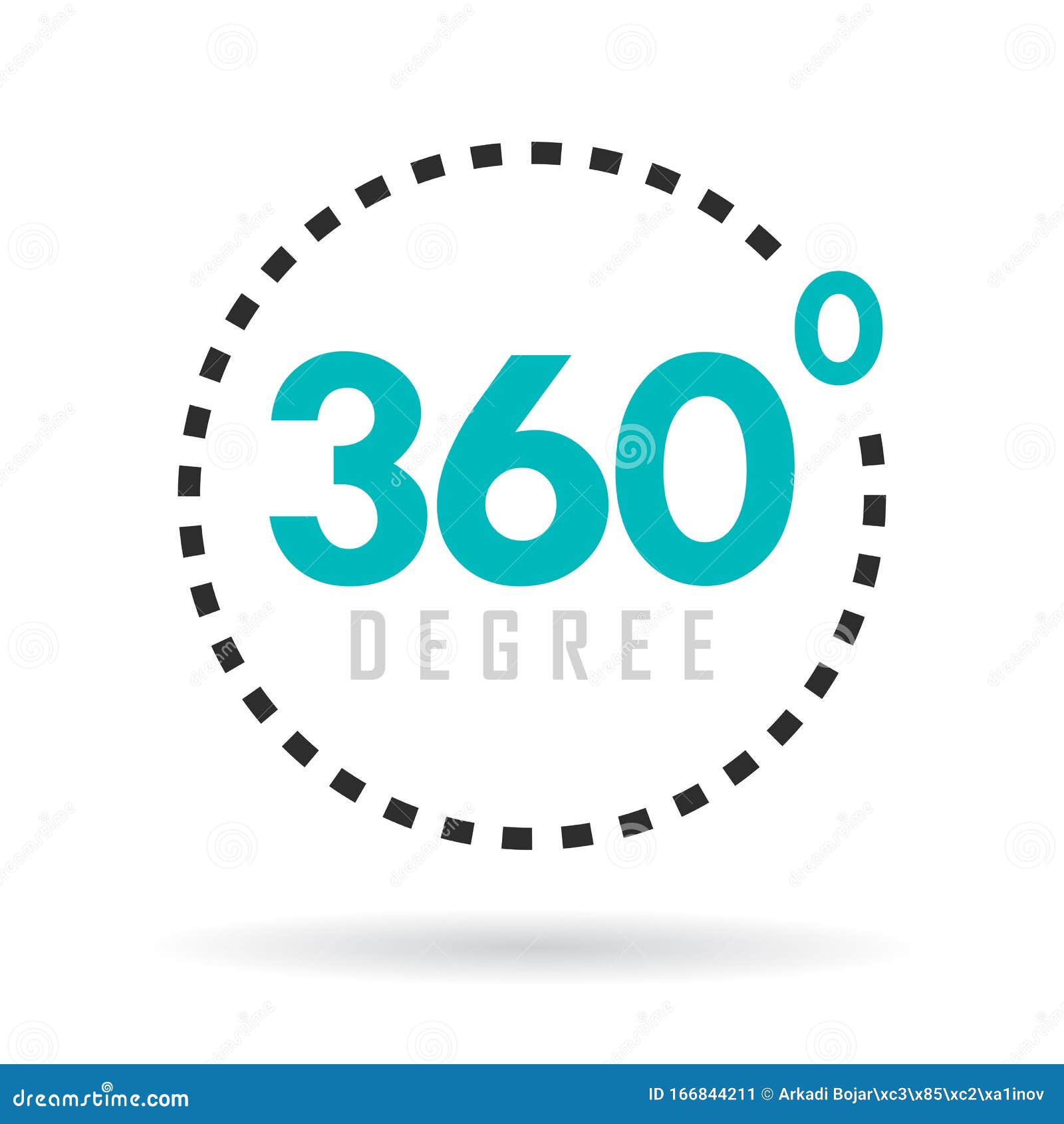 Set Of 360 Degrees Vector Icons On White Background. Full View ...
