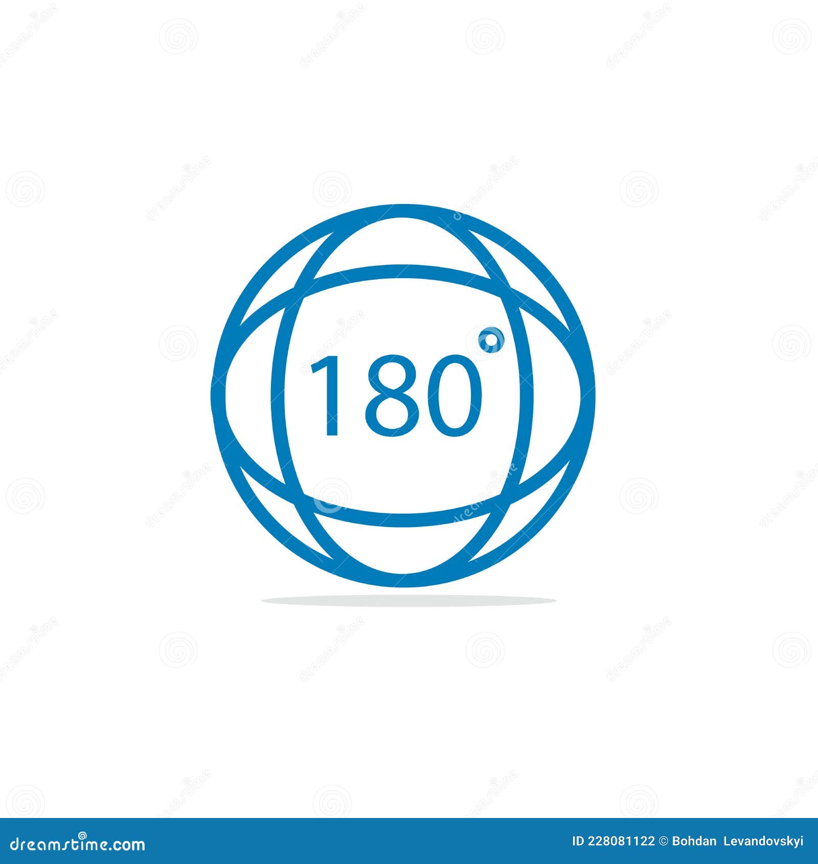 180 Degrees Vector Template Design. Eps10 Stock Vector - Illustration ...