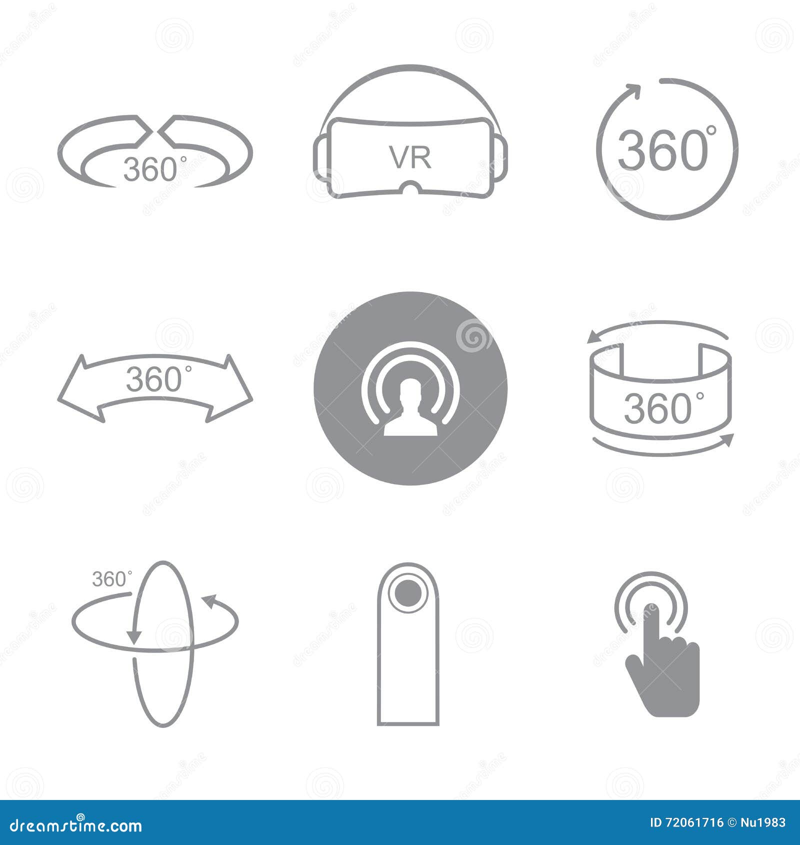 360 degrees view sign icon stock vector. Illustration of rotation ...