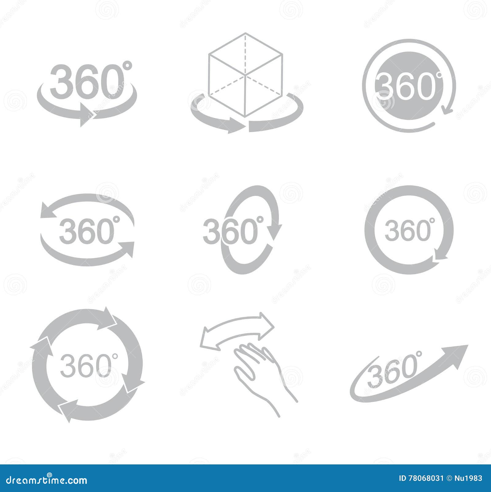 360 degrees view sign icon stock vector. Illustration of degrees - 78068031