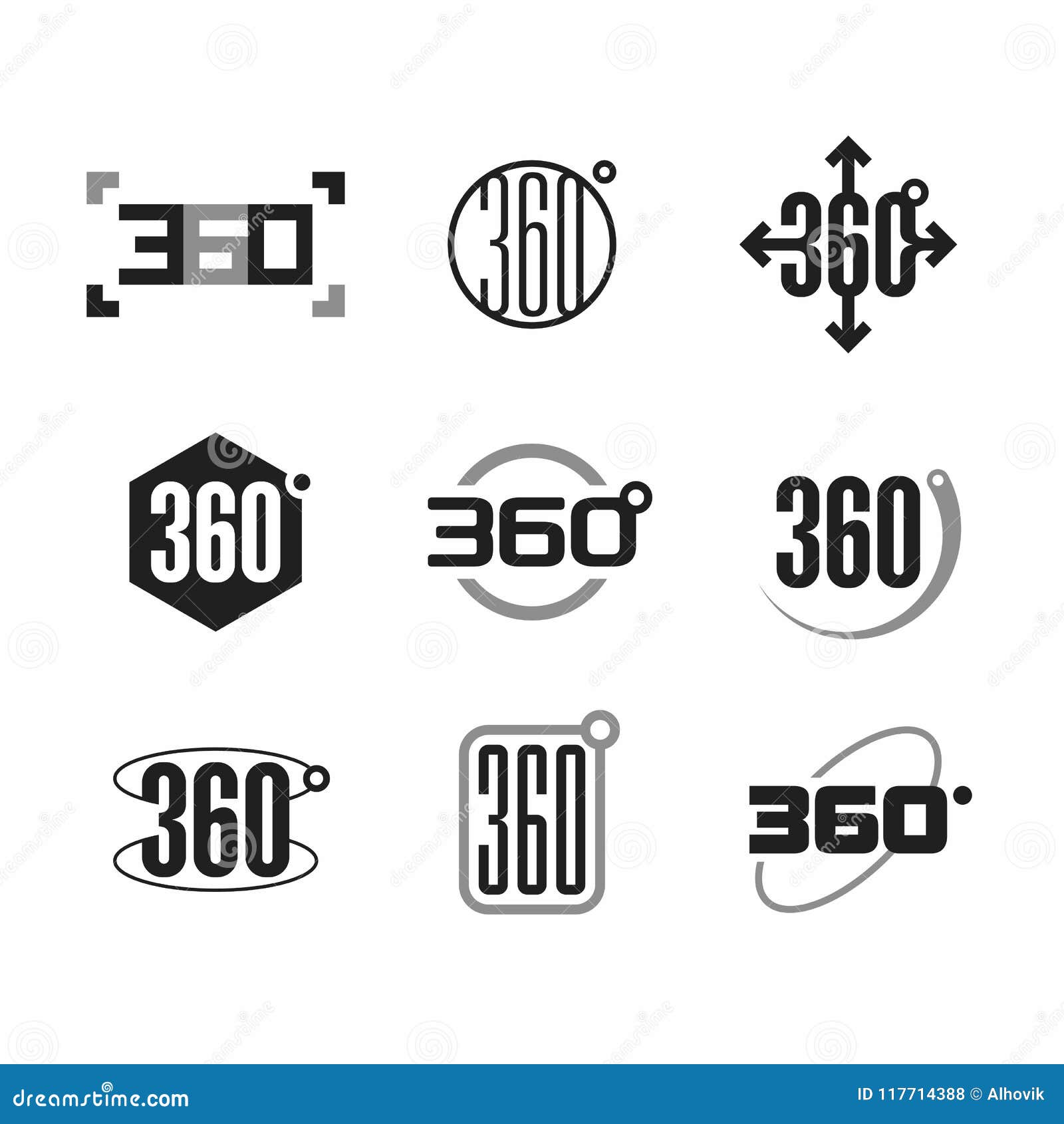 360 degrees view sign stock vector. Illustration of panorama - 117714388