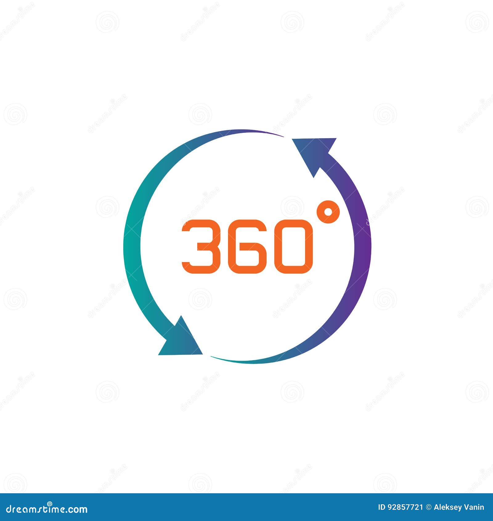 360 Degrees View Sign. Vector Icon, Solid Logo Illustration, Pictogram ...