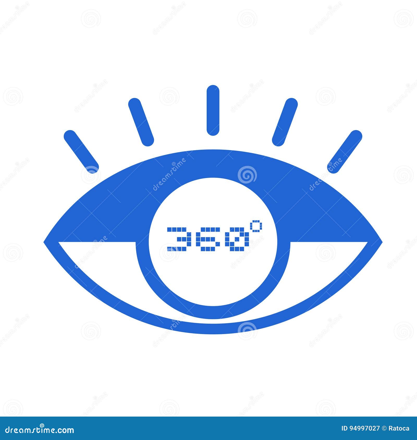 360 degress symbol stock vector. Illustration of view - 94997027