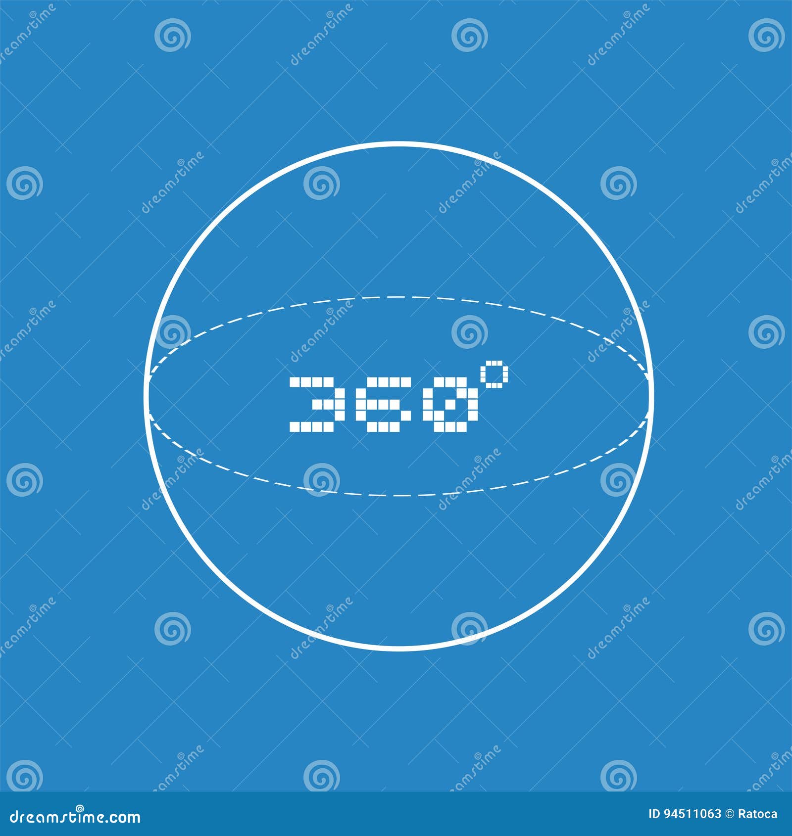 360 degress symbol stock vector. Illustration of geometric - 94511063
