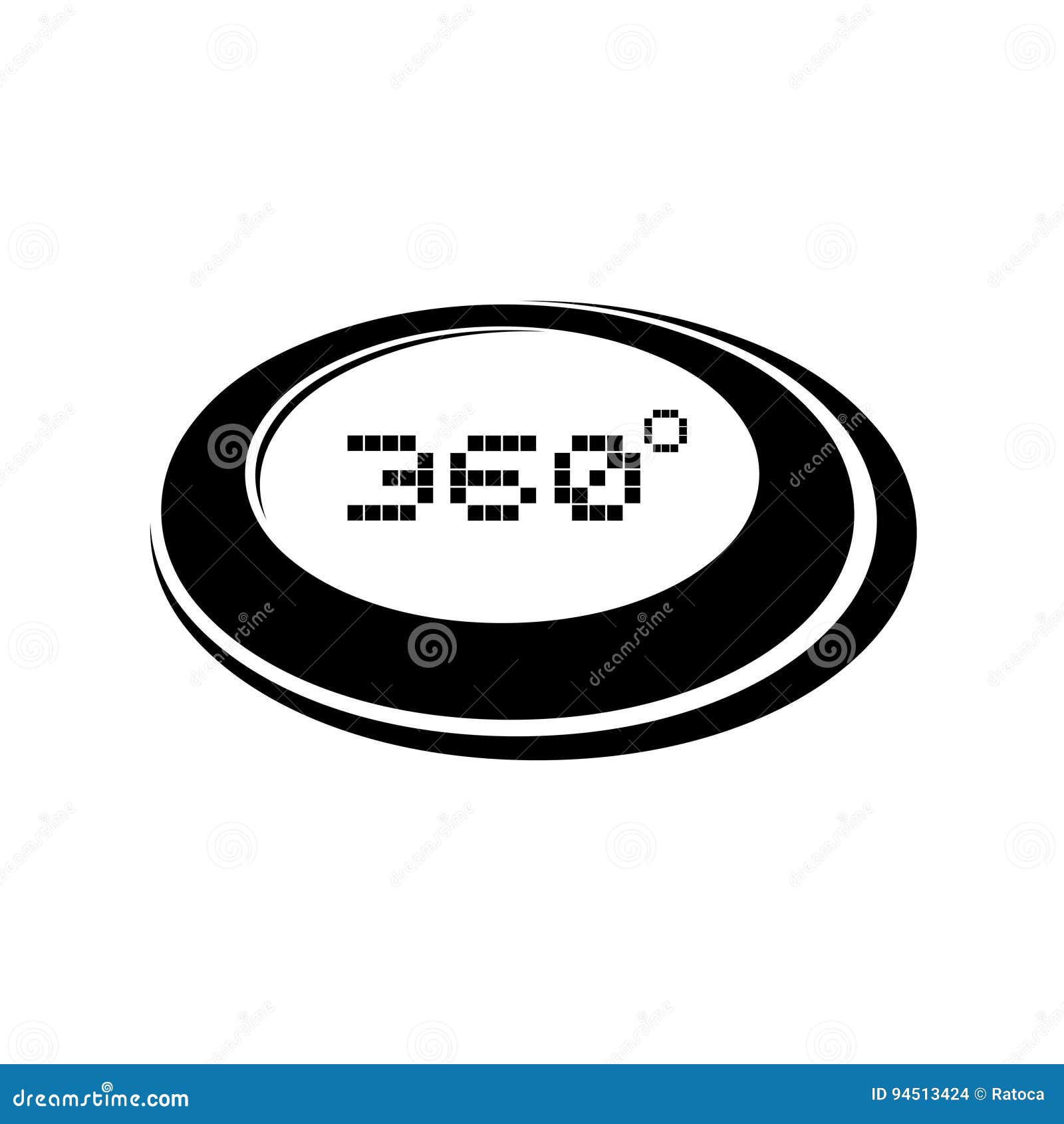 360 degress symbol stock vector. Illustration of degrees - 94513424