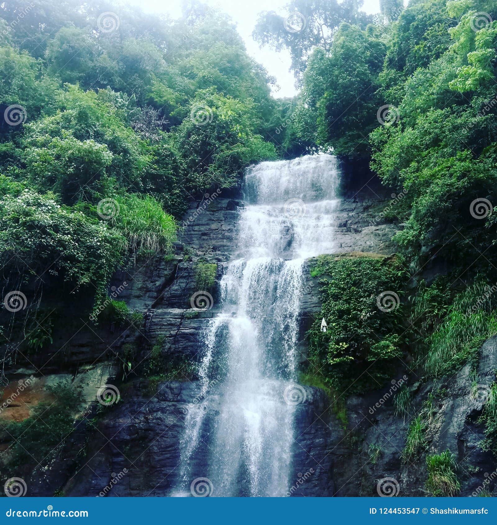 Dehena Ella Falls stock image. Image of dola, bambarakotuwa - 124453547