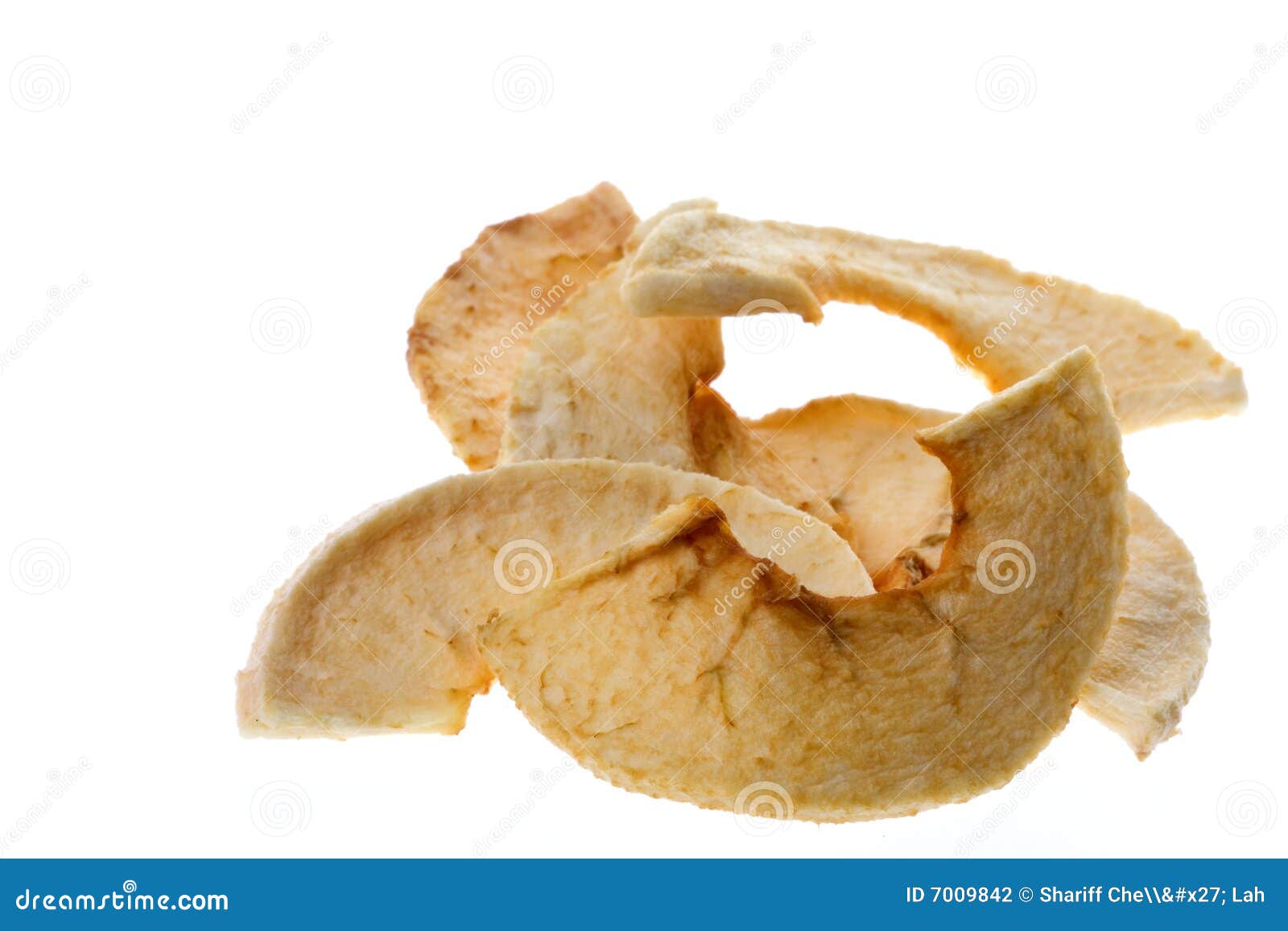 Dehydrated Apple Slices Isolated Stock Photo - Image of delicious, diet ...