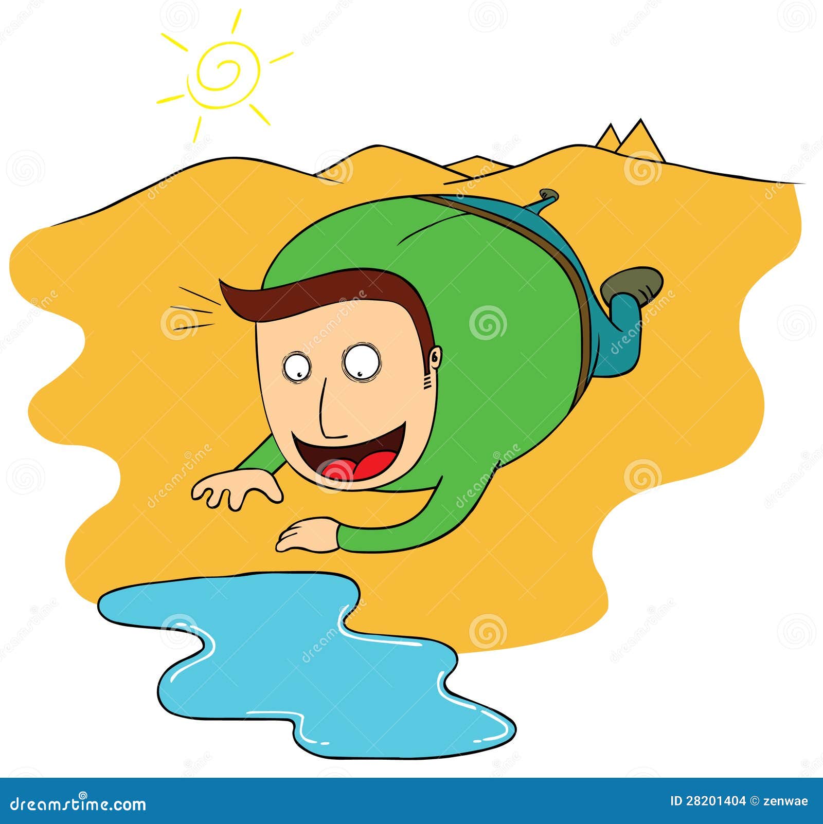 Dehydration stock vector. Illustration of poor, sand - 28201404