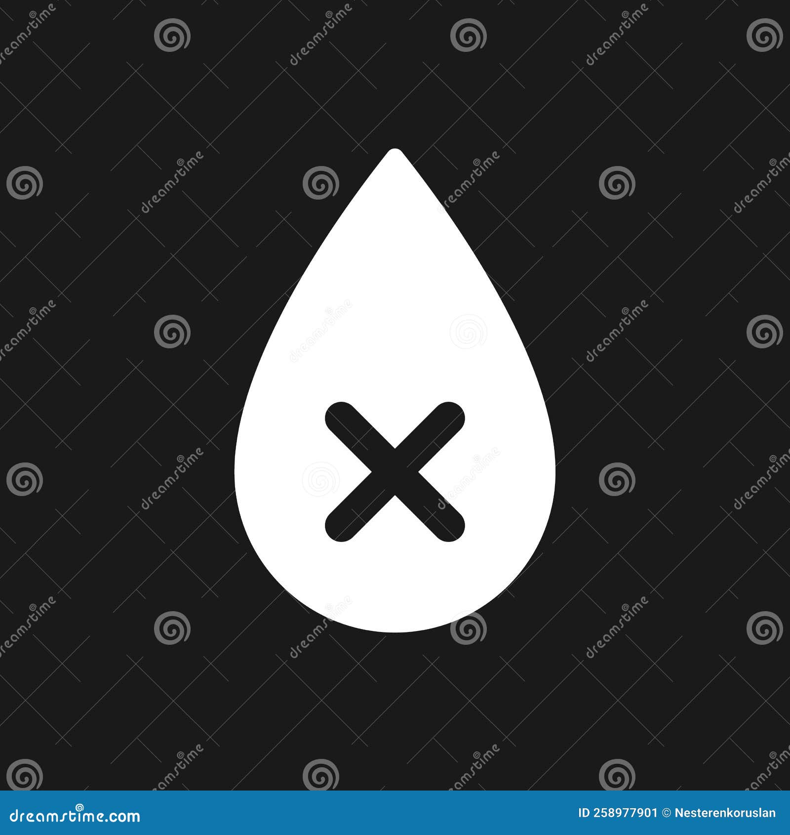 Dehydration Dark Mode Glyph Ui Icon Stock Vector - Illustration of icon ...