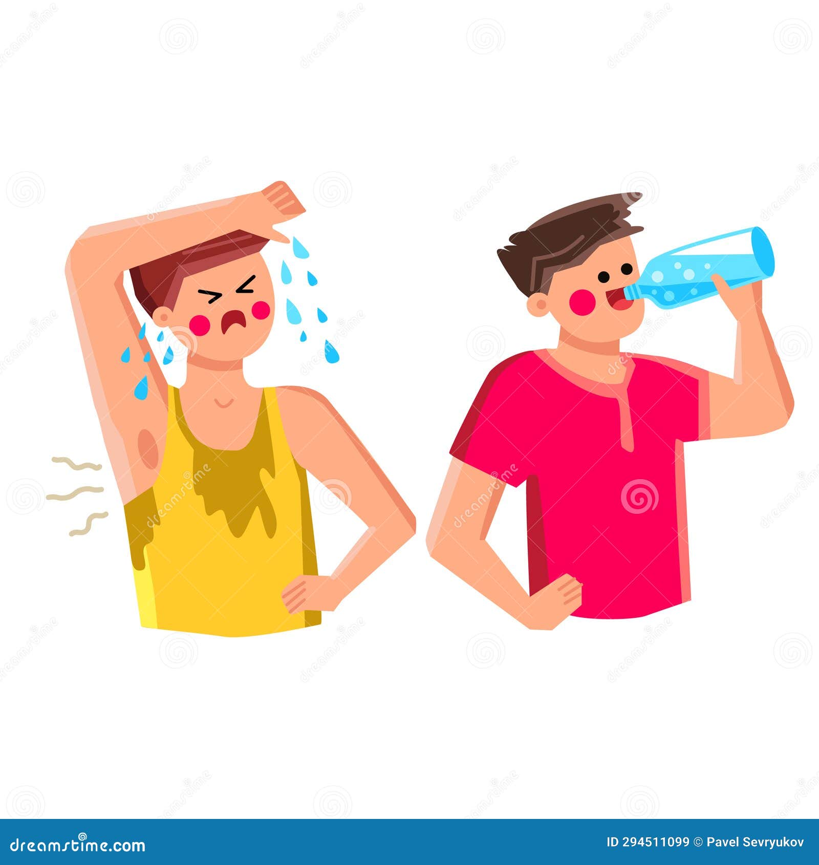 Dehydration Dehydration Vector Stock Vector - Illustration of thirst ...
