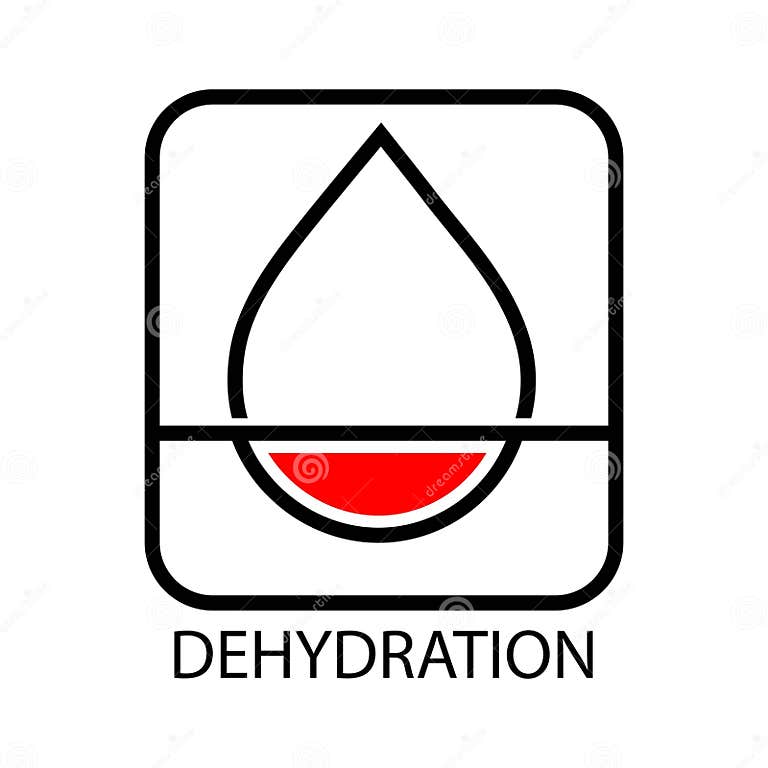 Dehydration icon. stock illustration. Illustration of healthy - 287669838