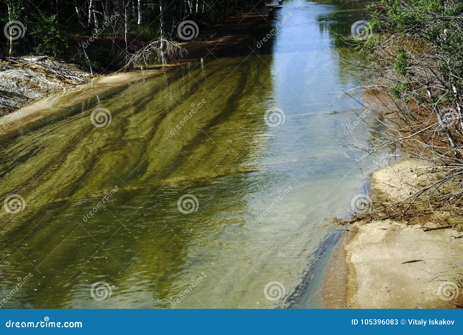 Dehydration Waterlogging in Irrigation Canals. Stock Image - Image of ...