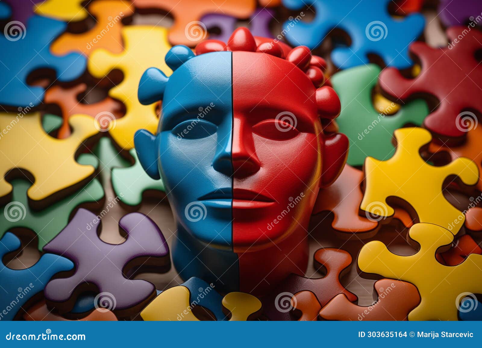 DEI, Diversity Equity and Inclusion Concept. Different Faces Puzzle ...