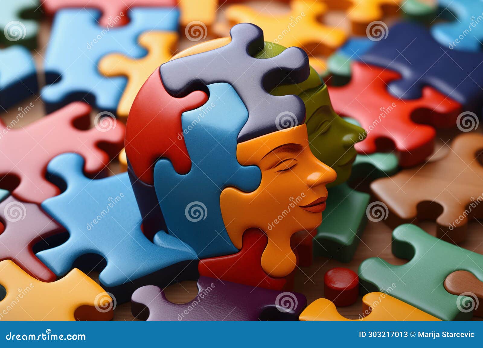 DEI, Diversity Equity and Inclusion Concept. Different Faces Puzzle ...