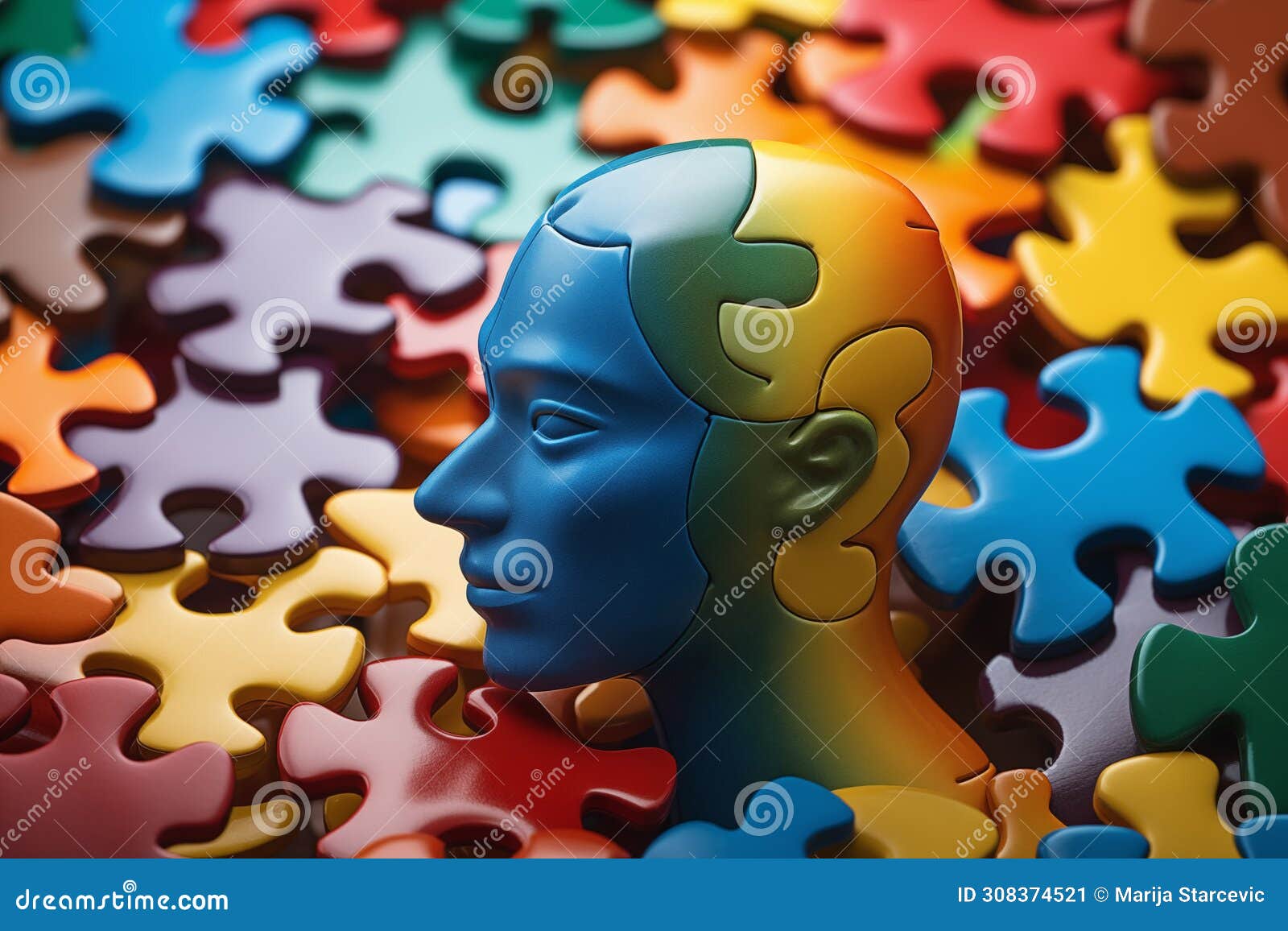 DEI, Diversity Equity and Inclusion Concept. Different Faces Puzzle ...