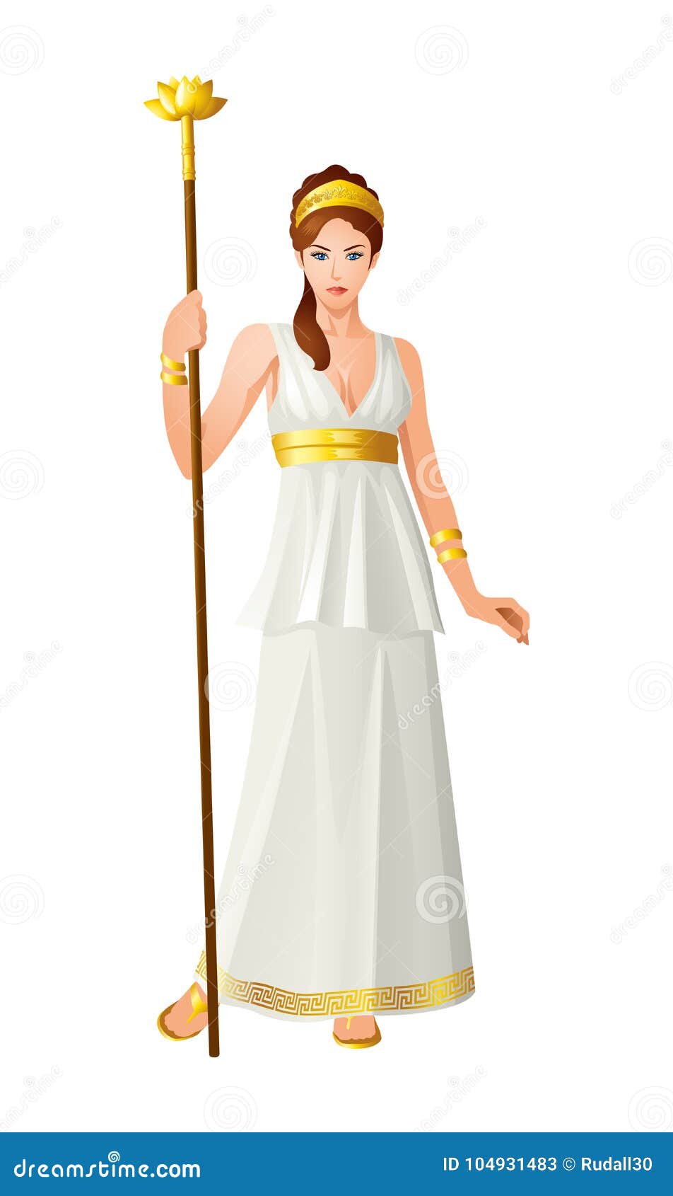 Dei e dea greci Era illustrazione vettoriale. Illustrazione di fumetto ...