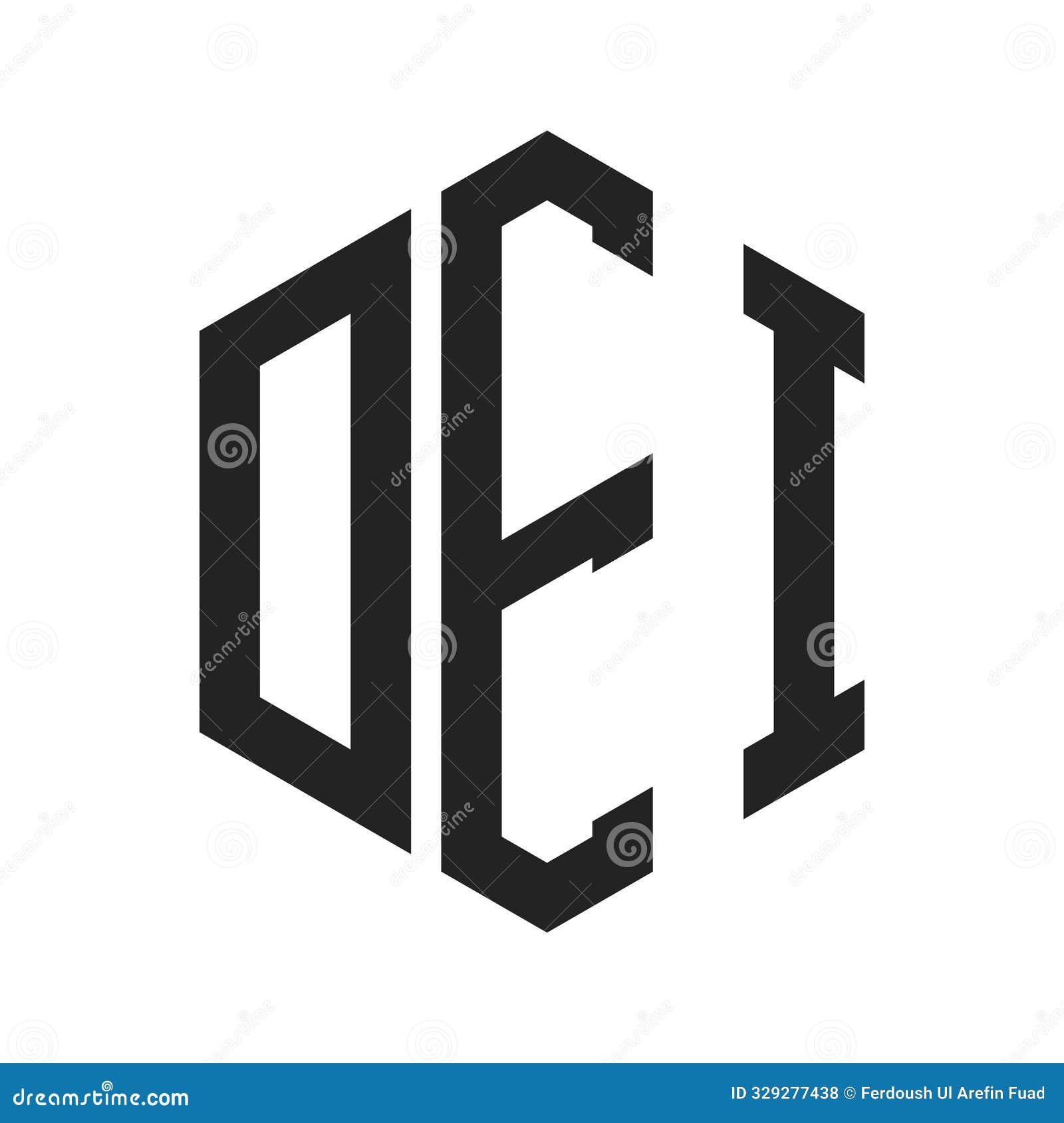 DEI Logo Design. Initial Letter DEI Monogram Logo Using Hexagon Shape ...