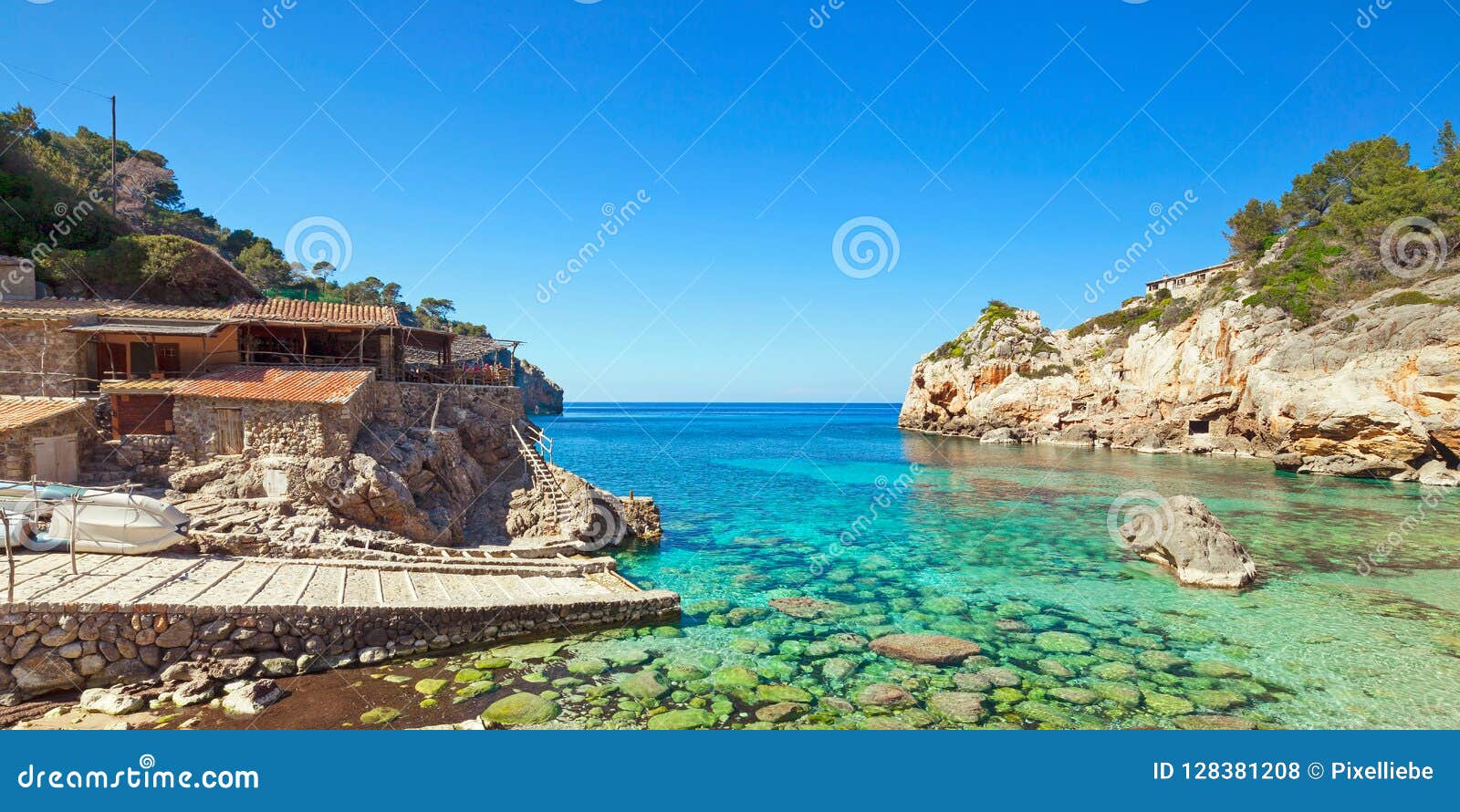 Deia Beach Mallorca Majorca Spain Stock Photo - Image of location ...