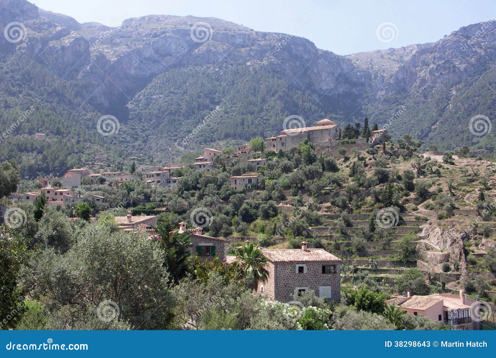 Deia Mallorca stock image. Image of deia, village, church - 38298643
