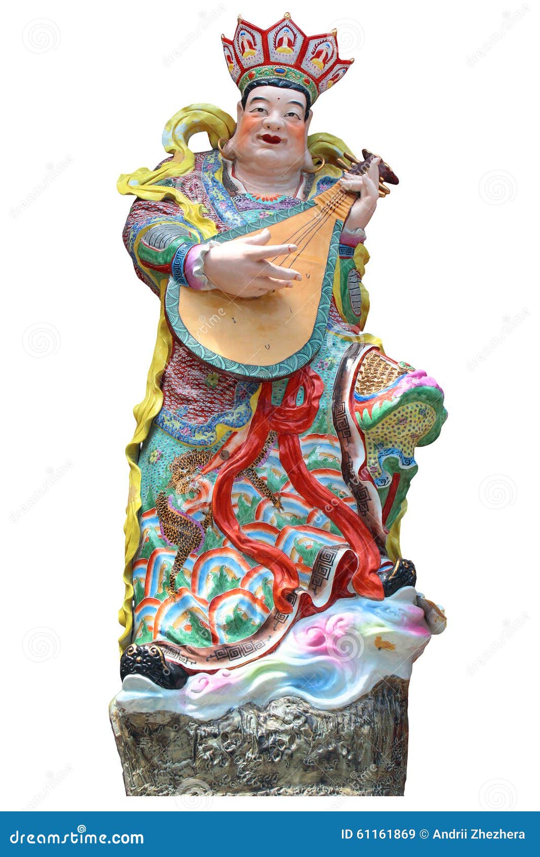 Deidad China Aislada En Blanco Imagen de archivo - Imagen de cultura ...