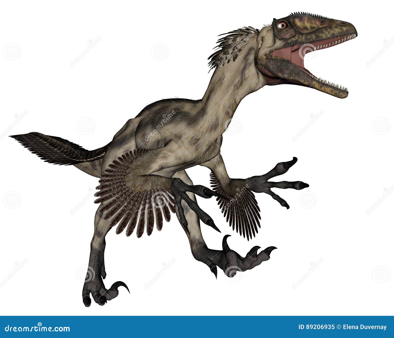 Deinocheirus Dinosaur - 3D Render Stock Illustration - Illustration of ...