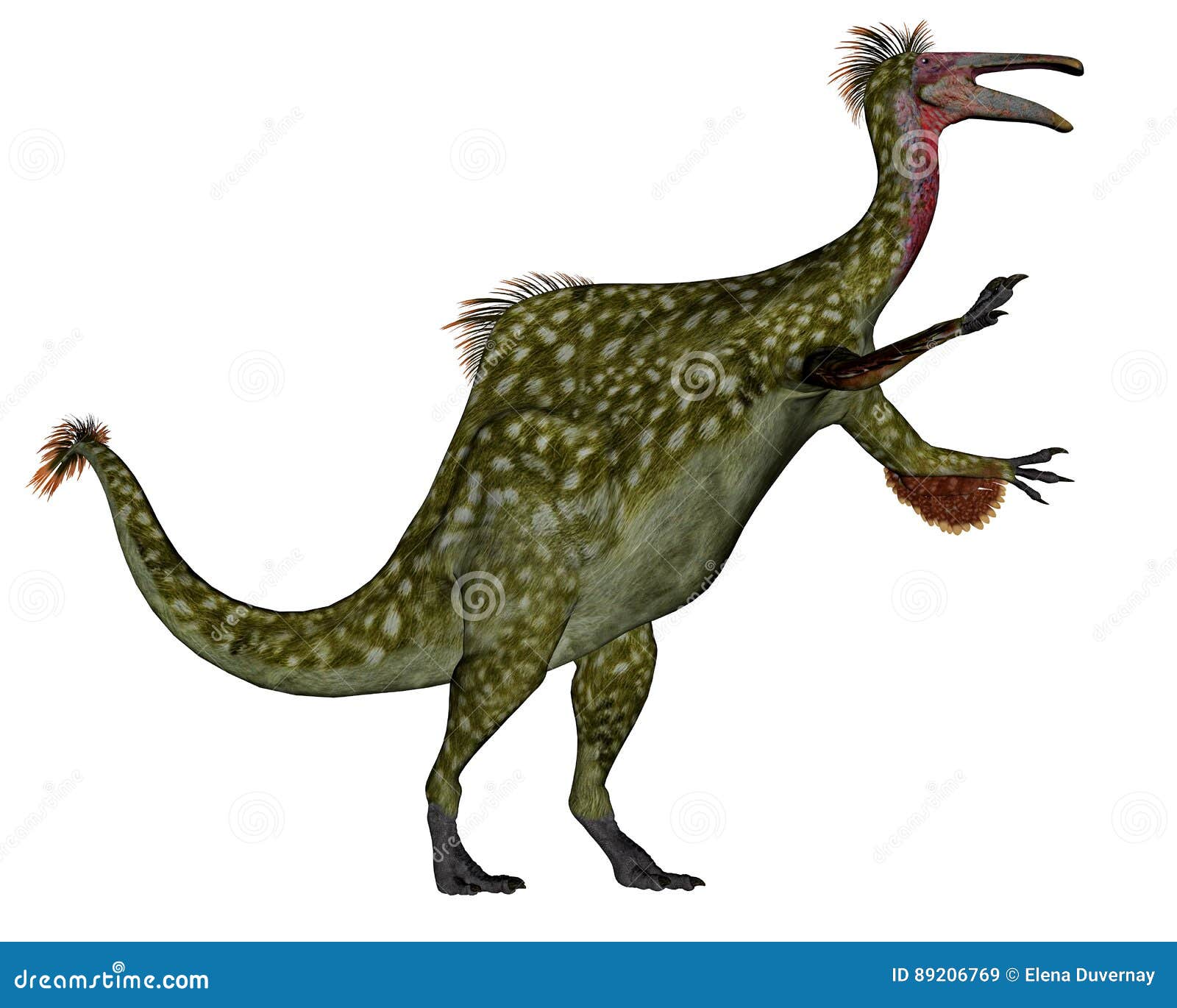 Deinocheirus Dinosaur - 3D Render Stock Illustration - Illustration of ...