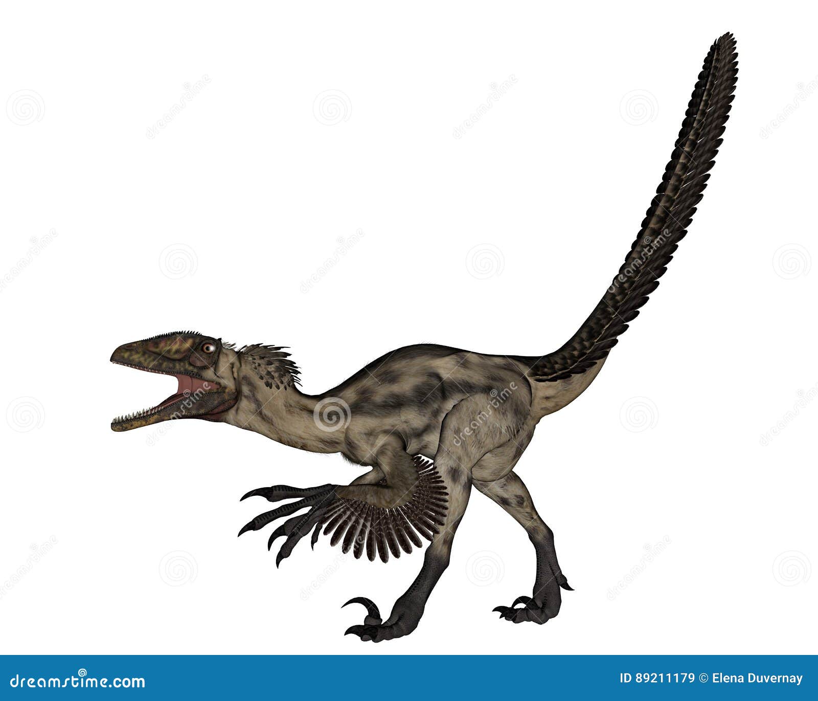 Deinocheirus Dinosaur - 3D Render Stock Illustration - Illustration of ...