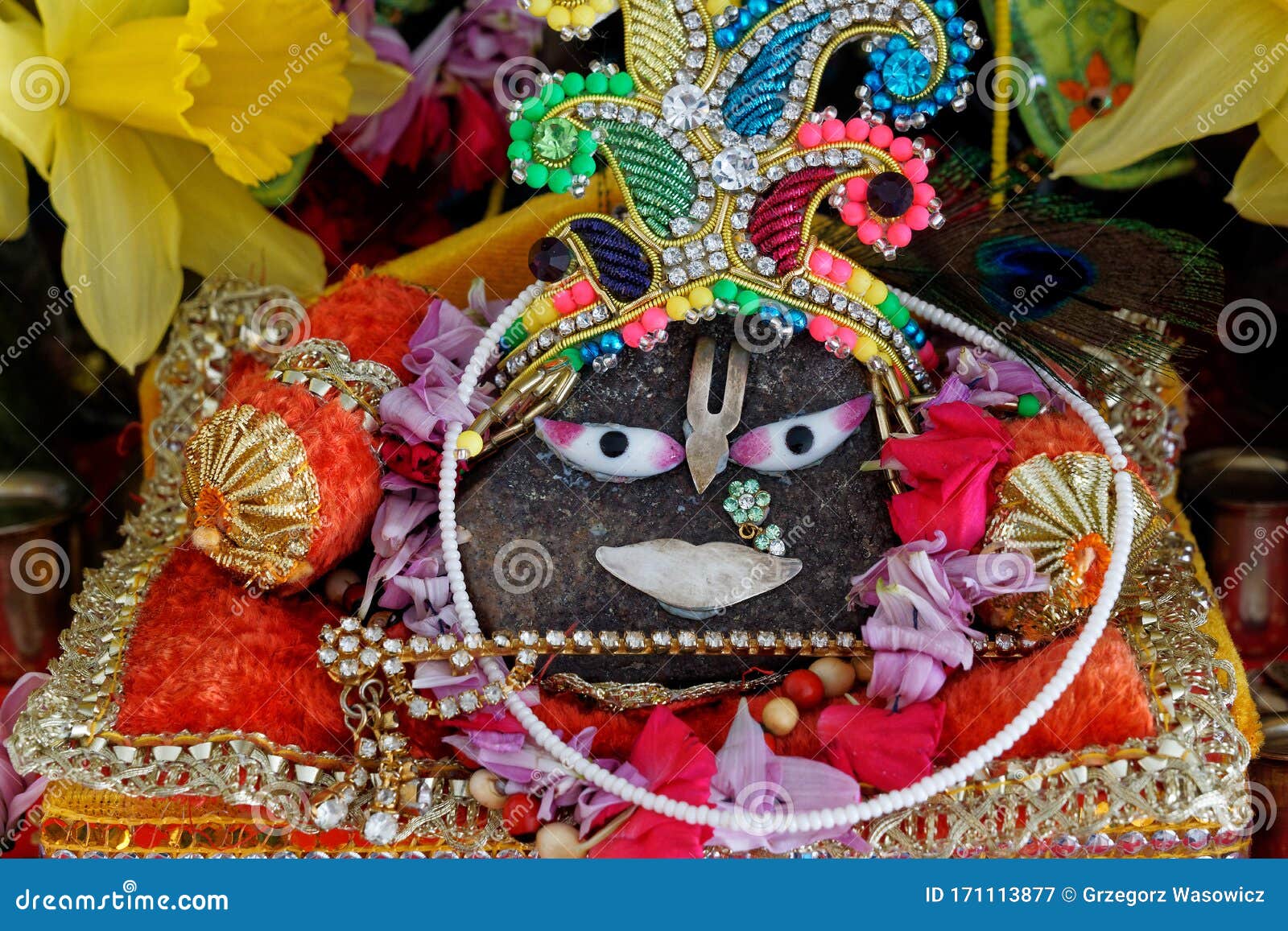 The Altar From Hare Krishna And Dities `Krishna Balarama` Royalty-Free ...