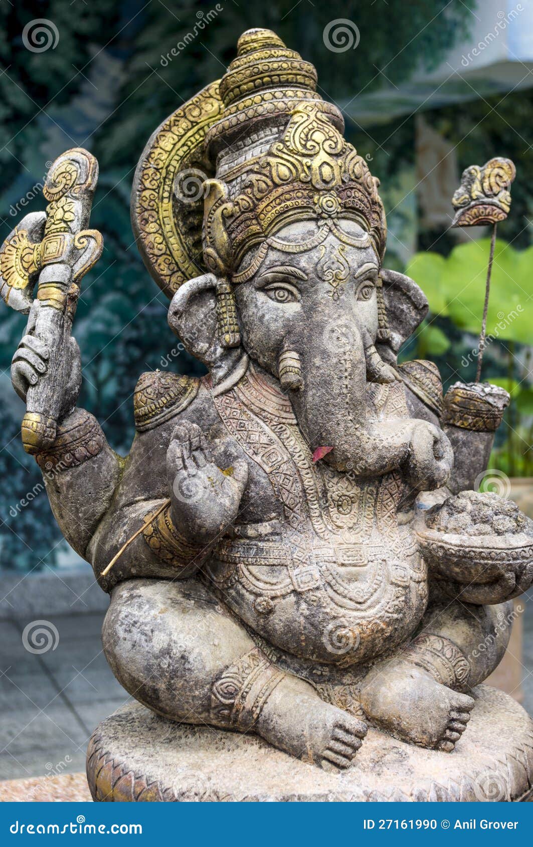 Deity Ganesh Giving Blessings Stock Photo - Image of ornament ...