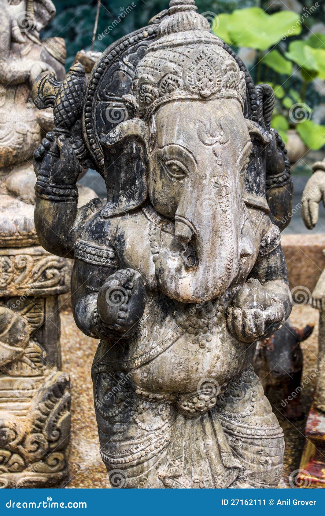 Deity Ganesh standing stock image. Image of ornamental - 27162111