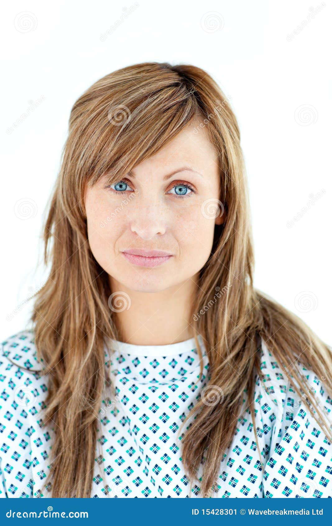 Dejected Female Patient Looking at the Camera Stock Image - Image of ...